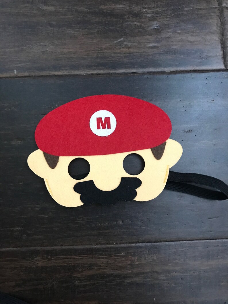Super Mario Bros Inspired Character Masks. Birthday Party - Etsy