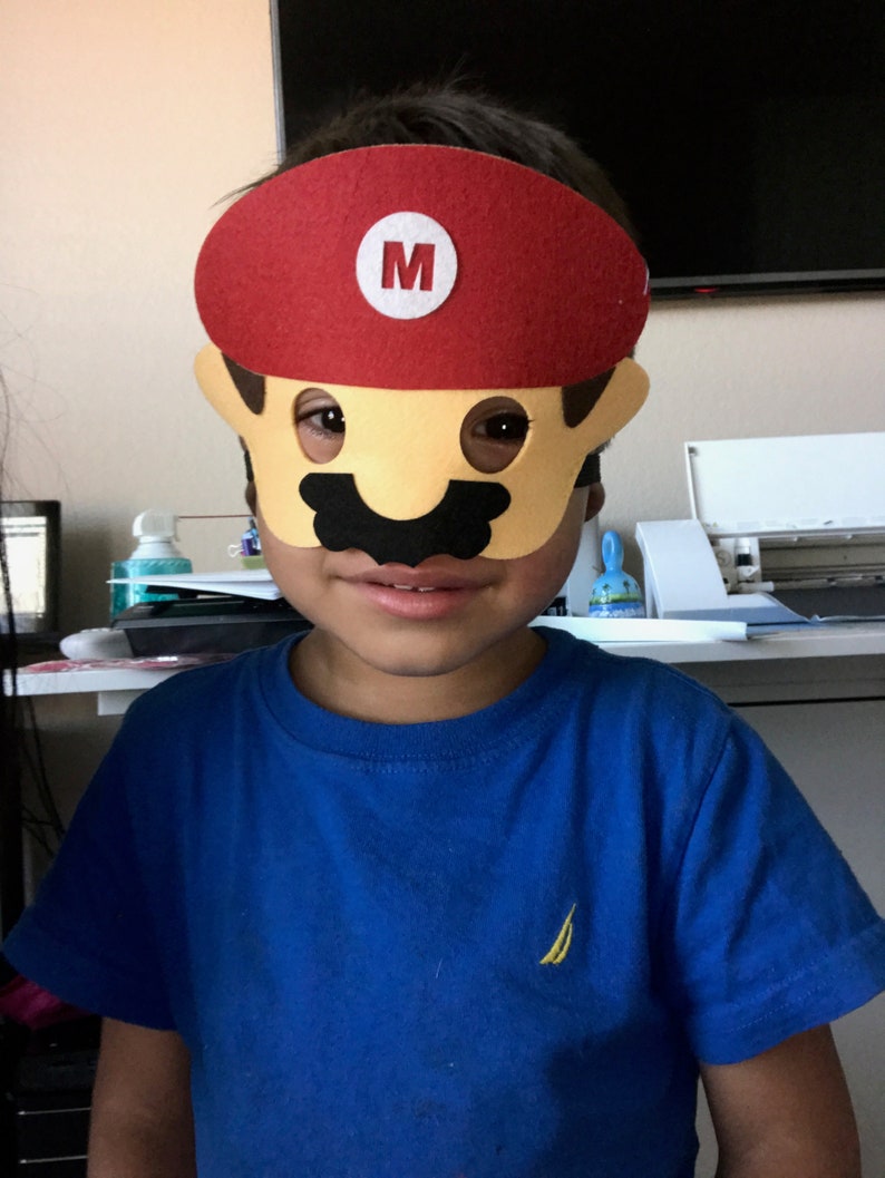 Super Mario Bros Inspired Character Masks. Birthday Party - Etsy