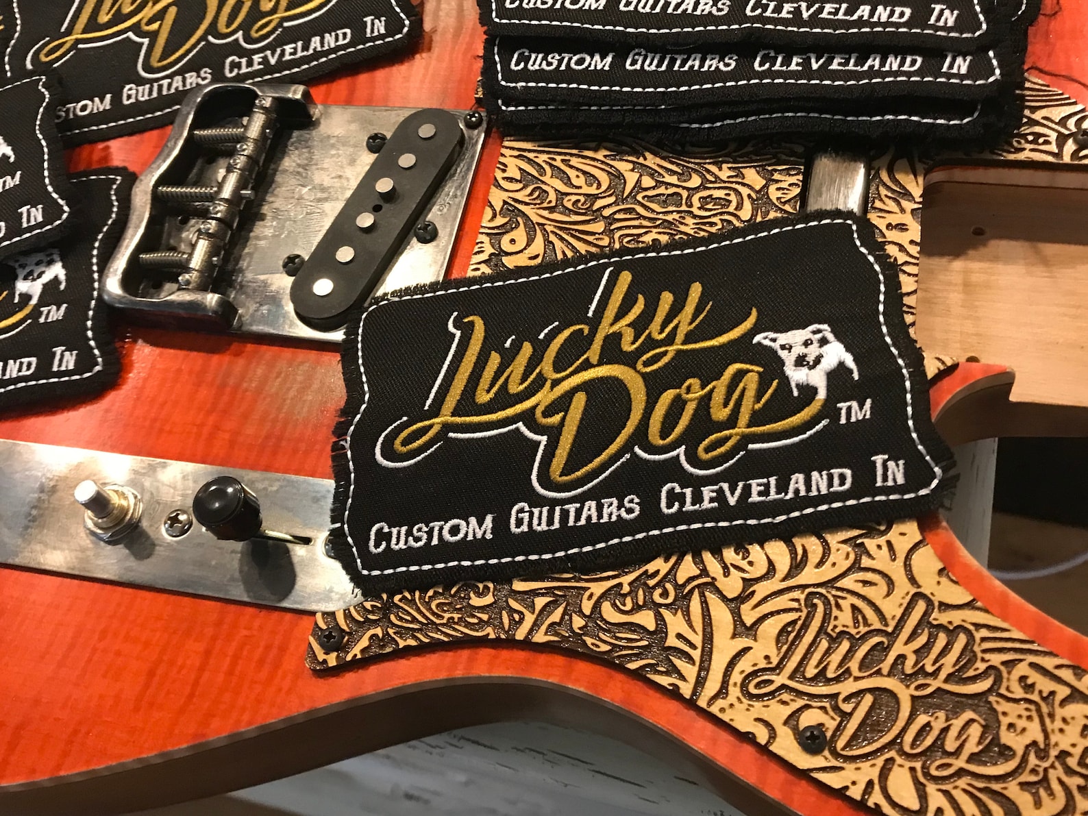 Lucky Dog Guitars Patch - Iron-on Backing - Great for Trucker Hats ...