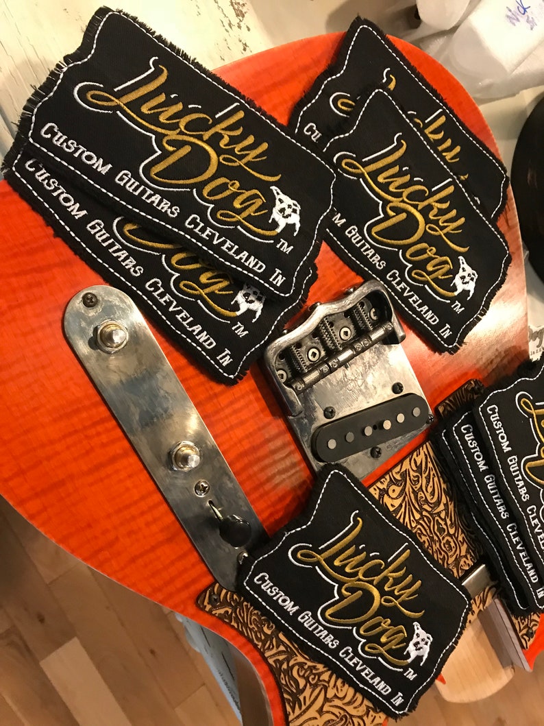 Lucky Dog Guitars Patch - Iron-on Backing - Great for Trucker Hats ...