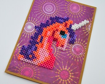 Perler card | Etsy