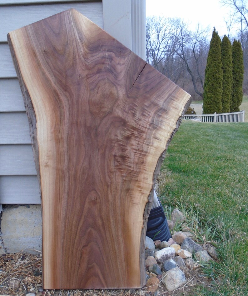 Black Walnut Live Edge Slab Kiln Dried Fancy Tiger Grain End Table ...
