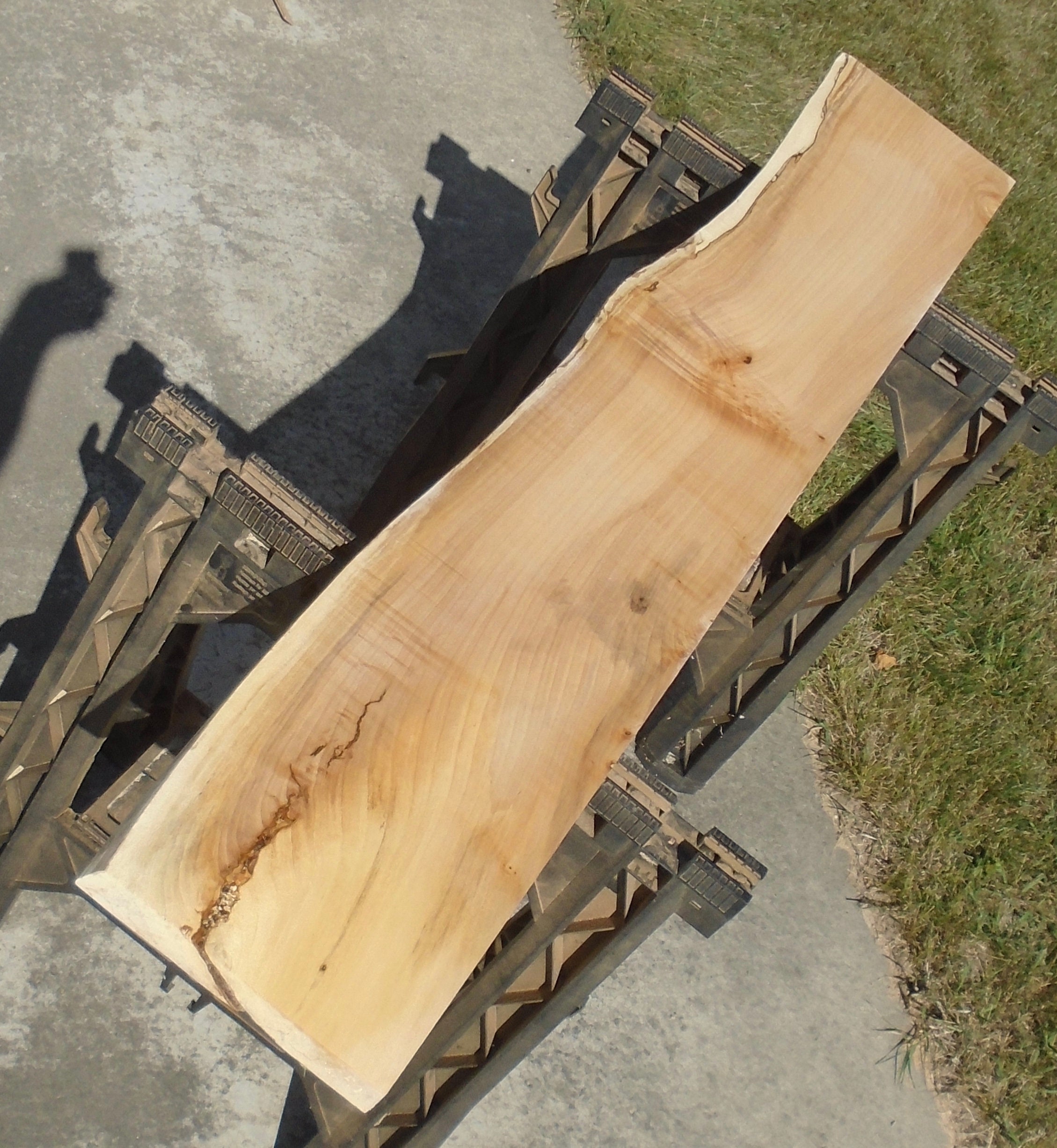 Spalted Maple Live Edge Lumber Slab Mantel Shelf Decor Art 60 Long 9 1/ ...