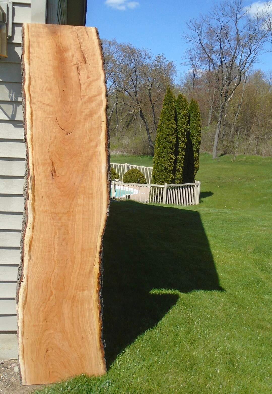 Cherry Live Edge Slab Kiln Dried Figured Bar Art Project 76" Long 17 ...