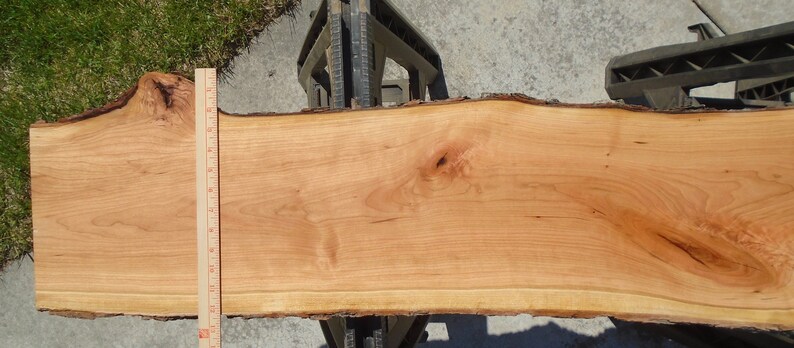Cherry Live Edge Slab Kiln Dried Rustic Figured Bar Art Project 60 Long ...
