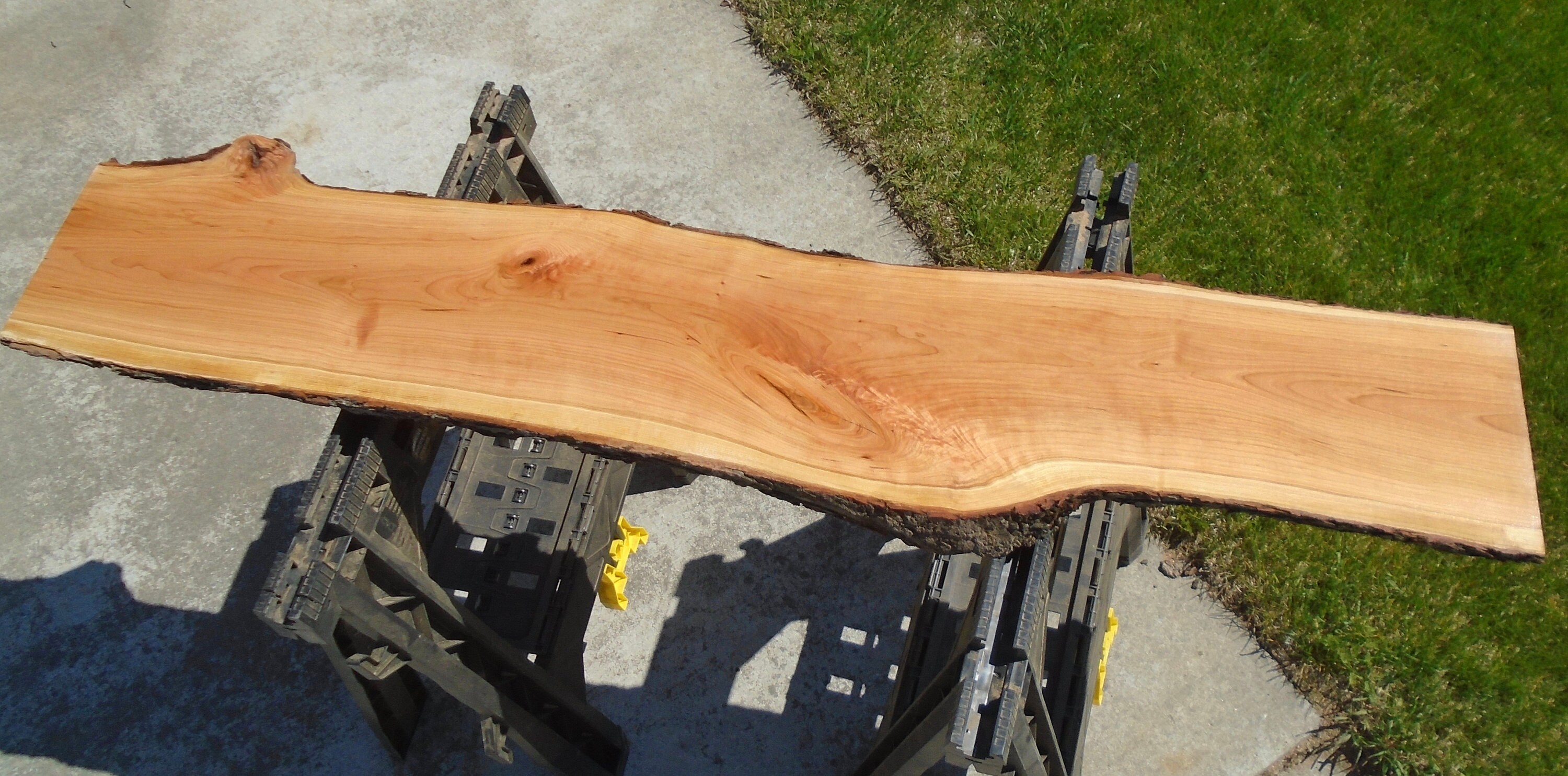 Cherry Live Edge Slab Kiln Dried Rustic Figured Bar Art Project 60 ...