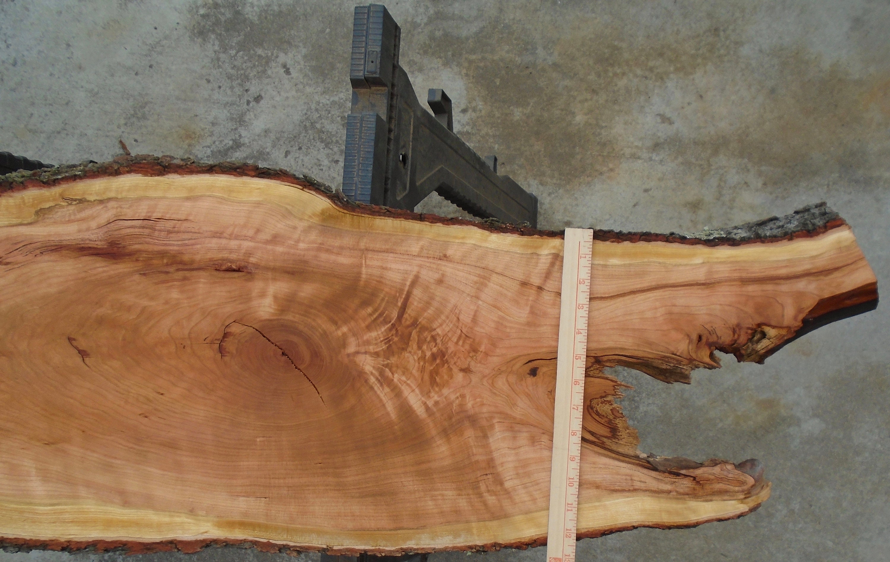 Cherry Live Edge Lumber Slab Art Project Mount Torch 78 | Etsy