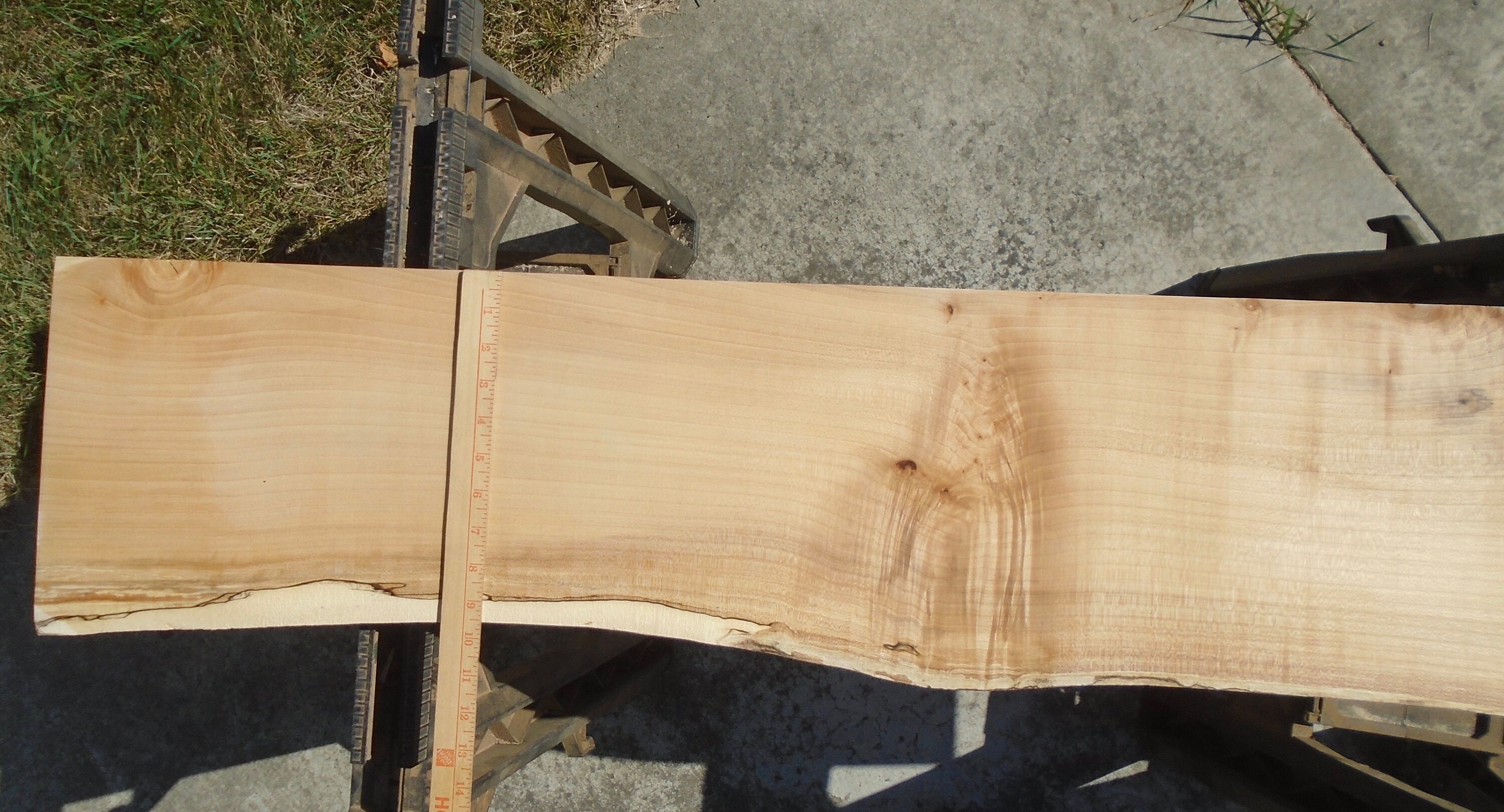 Spalted Maple Live Edge Lumber Slab Mantel Shelf Decor Art 60 Long 9 1/ ...