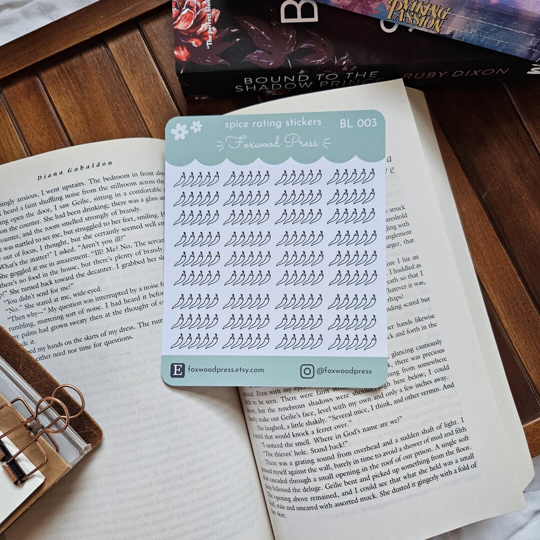 Spice Rating, Movie and Book Tracker Planner Journal Stickers, Sticker ...