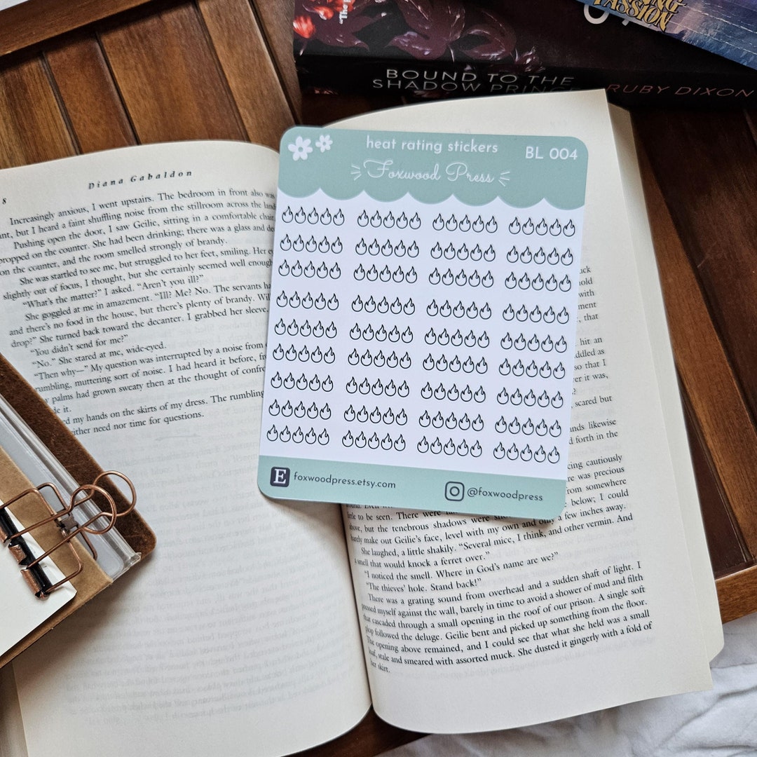 Heat Rating, Movie and Book Tracker Planner Journal Stickers, Sticker ...
