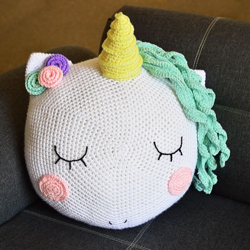 CROCHET PATTERN Unicorn Pillow / Cushion 14 In./36 Cm. - Etsy