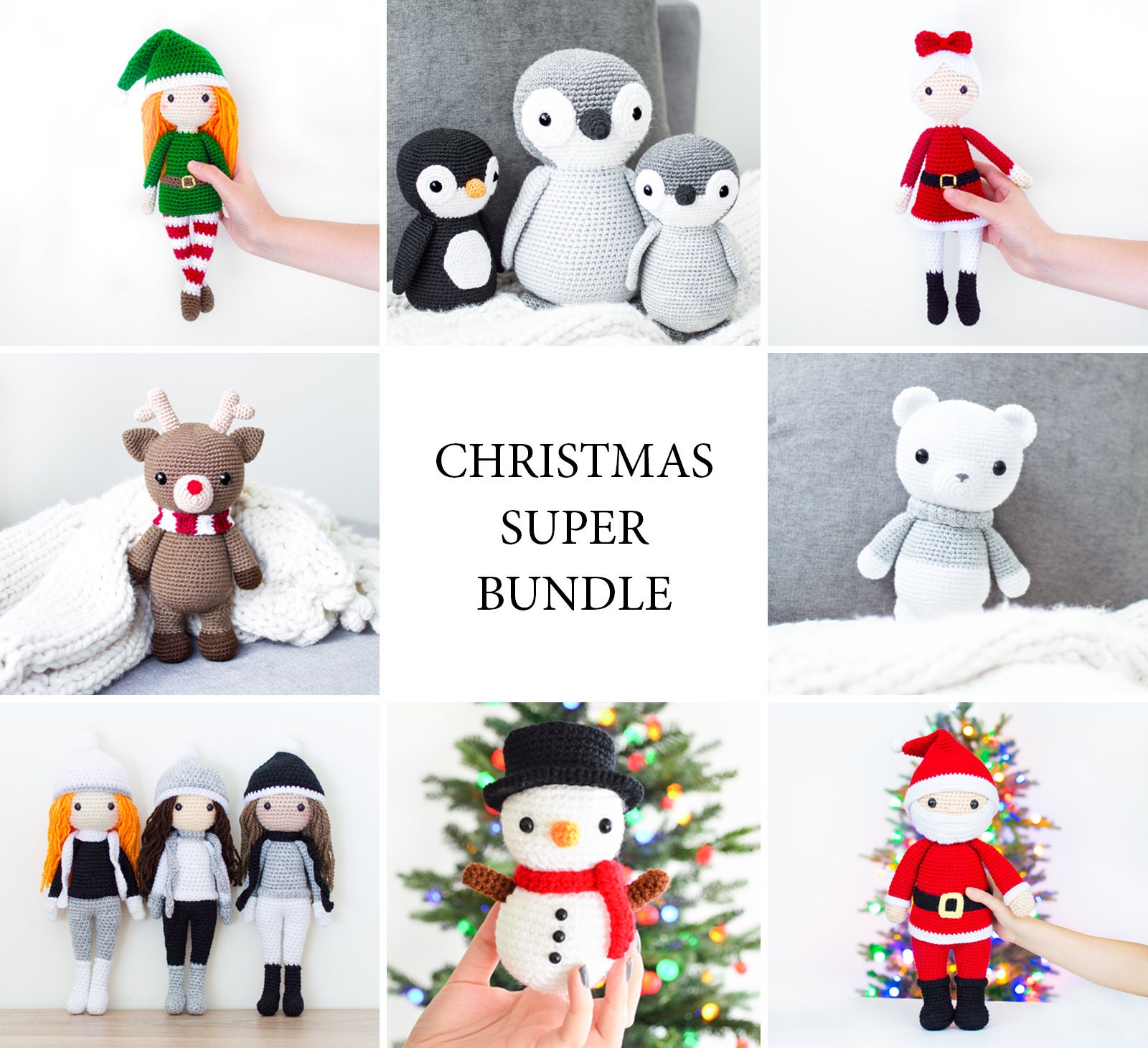 EIGHT CROCHET PATTERNS in English Christmas Super Bundle - Etsy