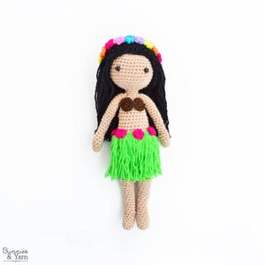 Hannah the Hawaiian Doll CROCHET PATTERN in English 11 In./28 Cm. Tall ...