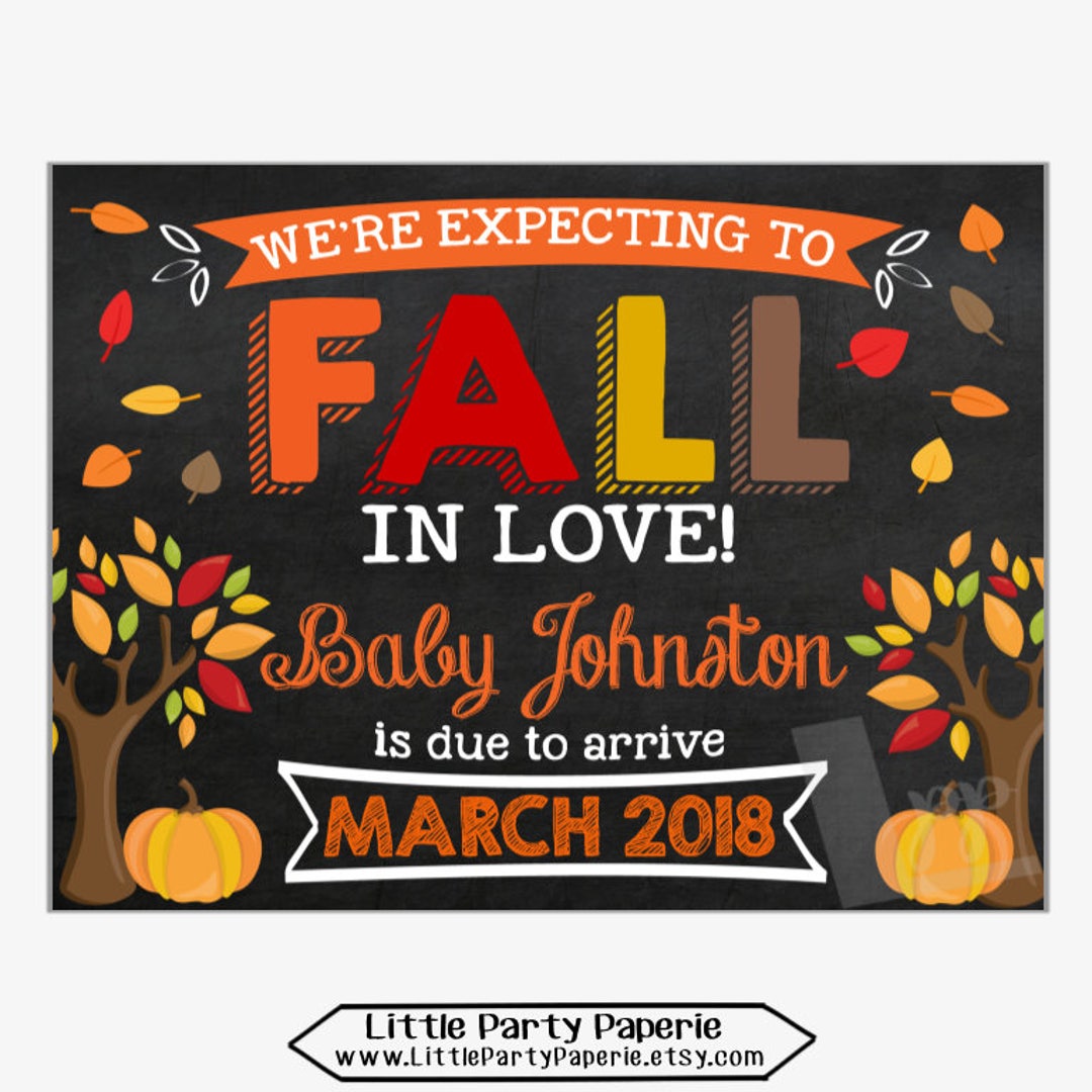 Fall Pregnancy Announcement | Fall Pregnancy Reveal | Fall in Love ...