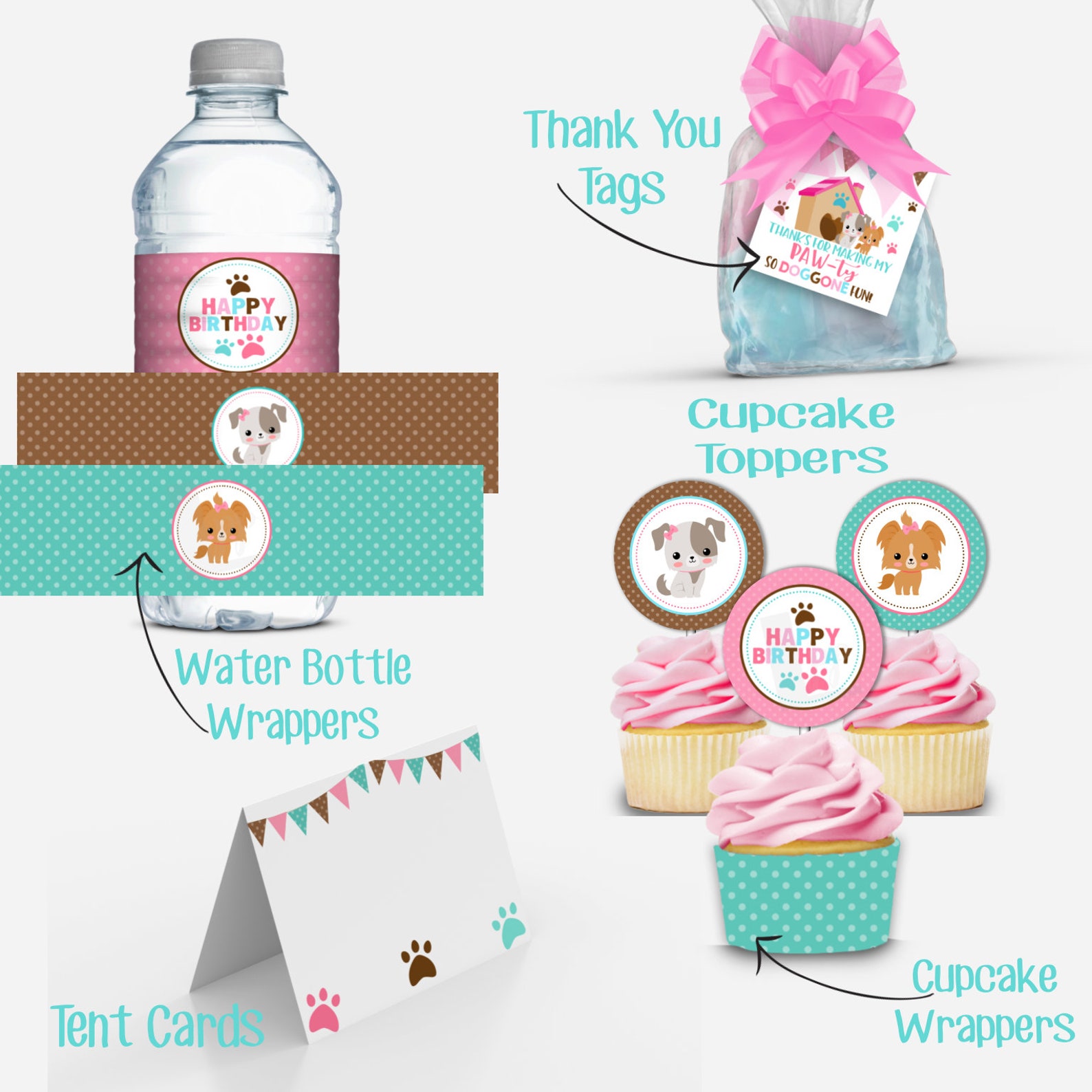 INSTANT DOWNLOAD Puppy Party Package Puppy Birthday Party | Etsy