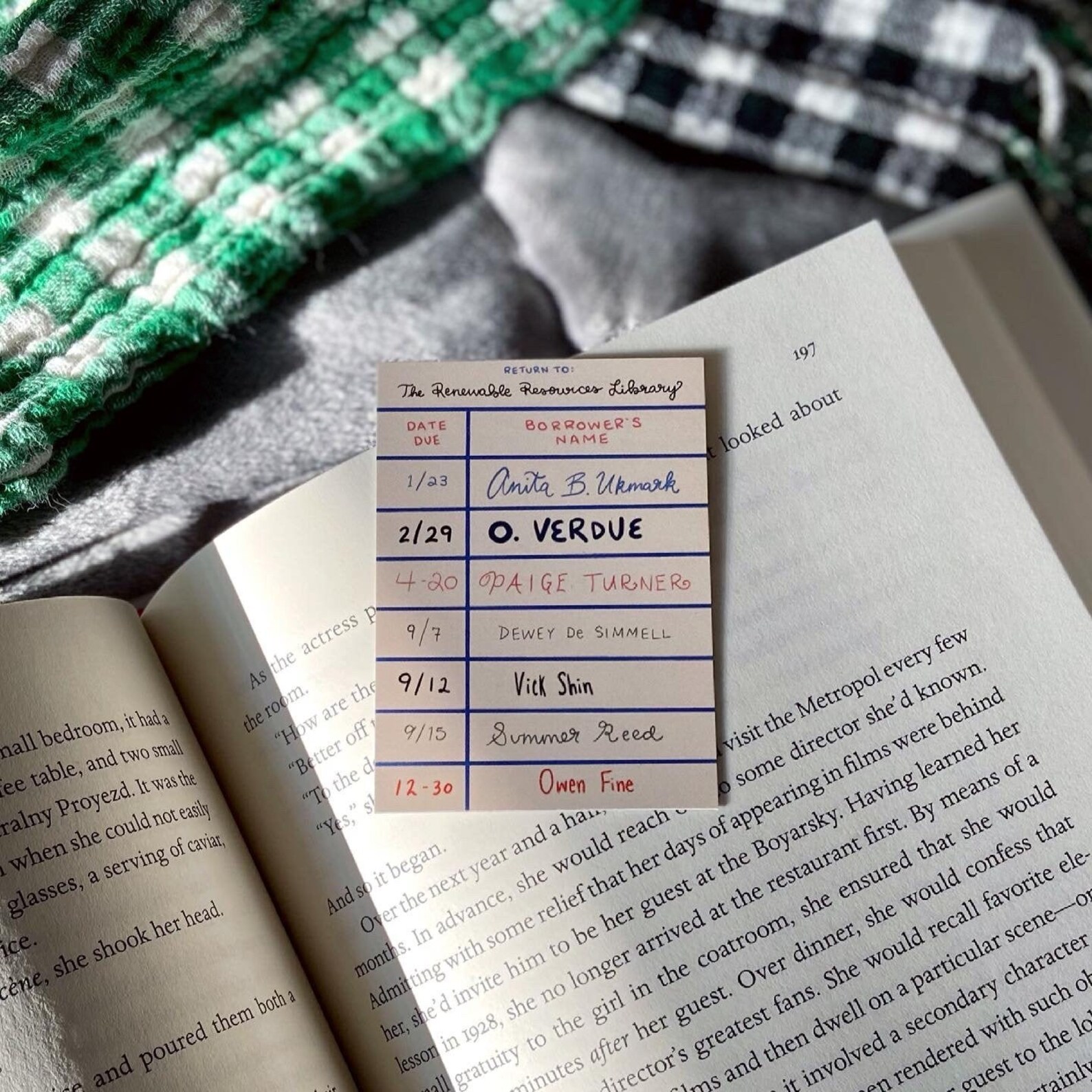 Classic Library Check Out Card Style 2 x 3 | Etsy