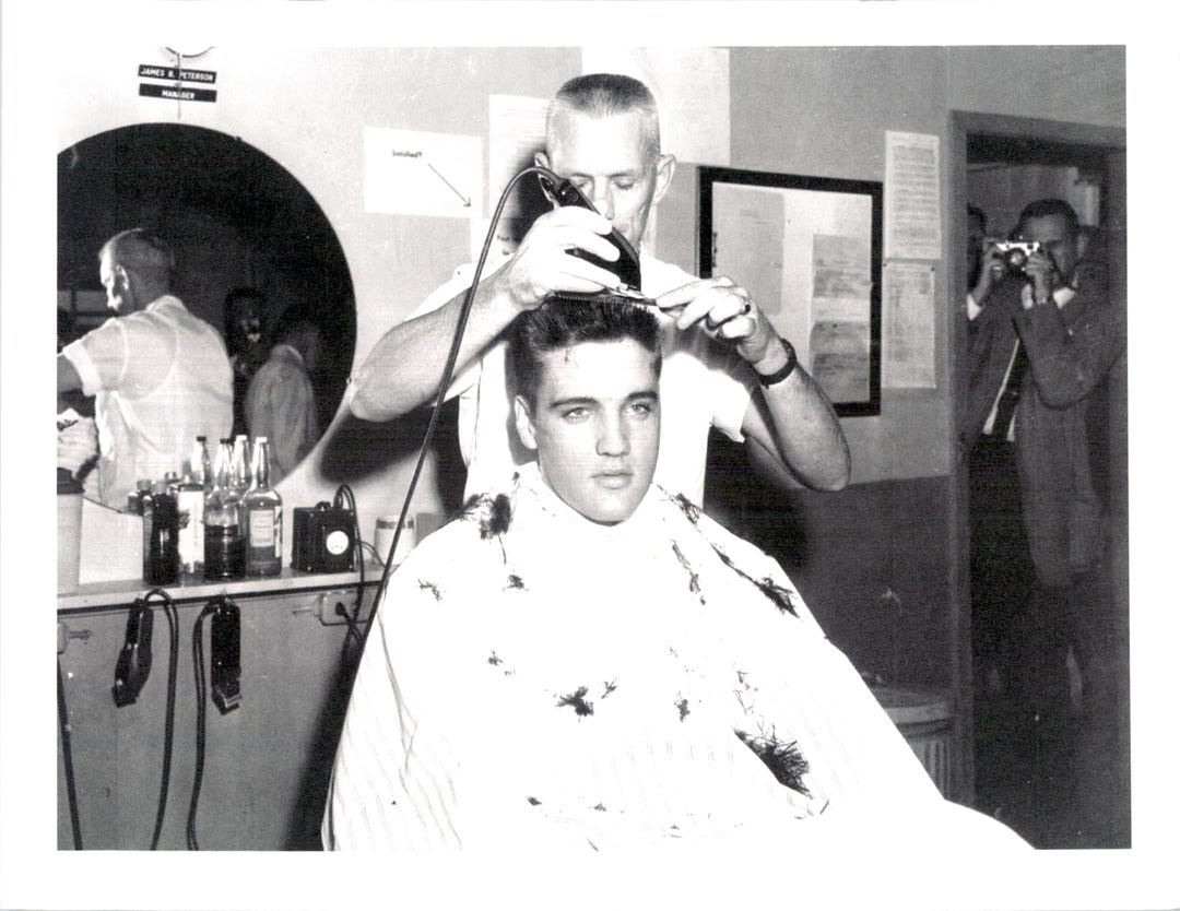 2024 Celebrities Repro Laminated Art Print-8.5x11 Elvis Hair Cut 0286 R ...