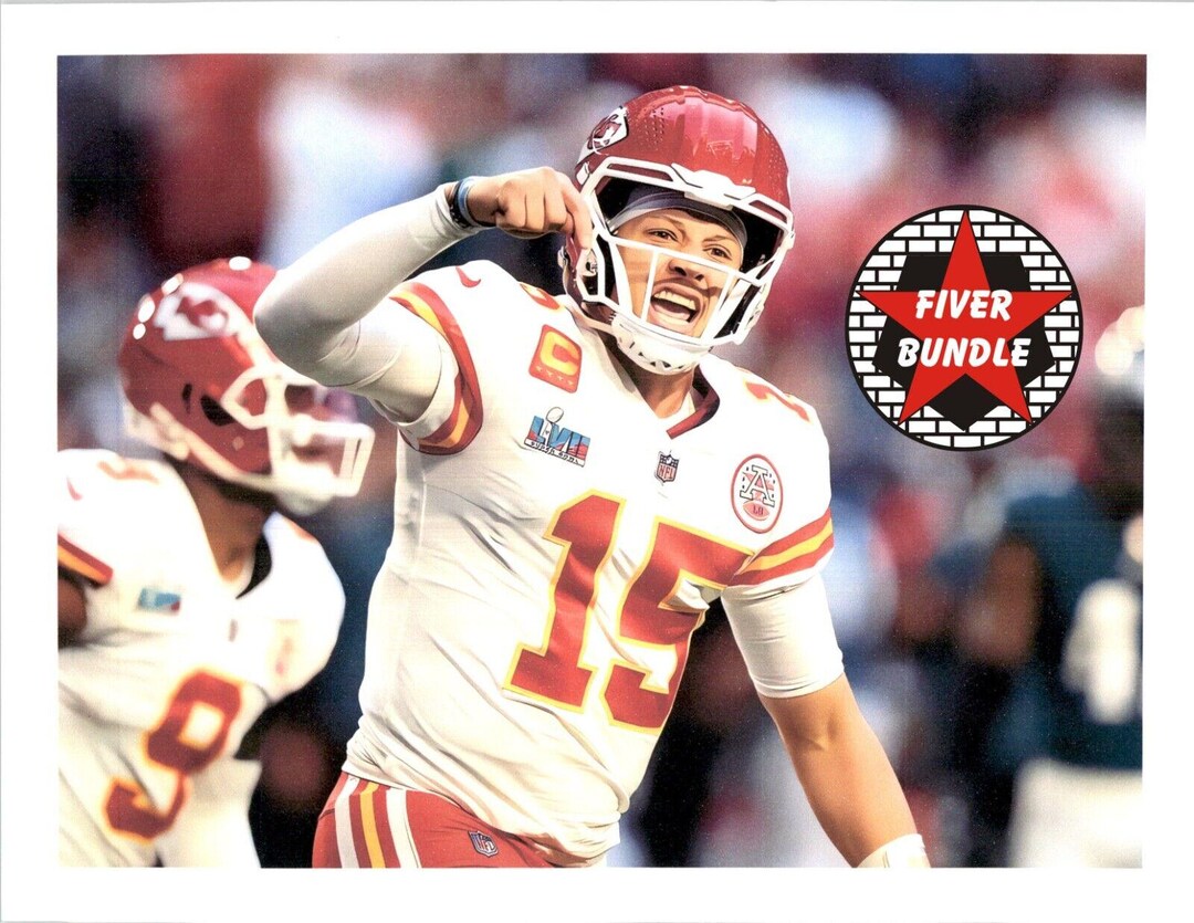 Patrick Mahomes Fiver Bundle-022 5 Different Laminated 8.5x11 Repro ...
