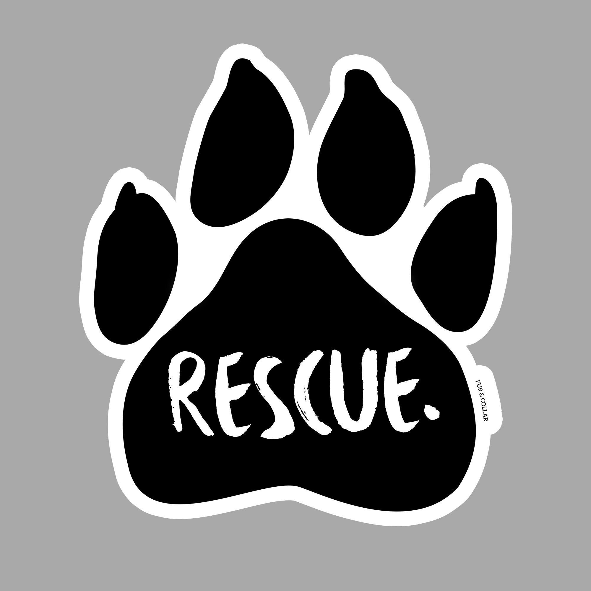 Rescue Paw Print Stickers 2 Pack of Stickers Rescue Dog | Etsy