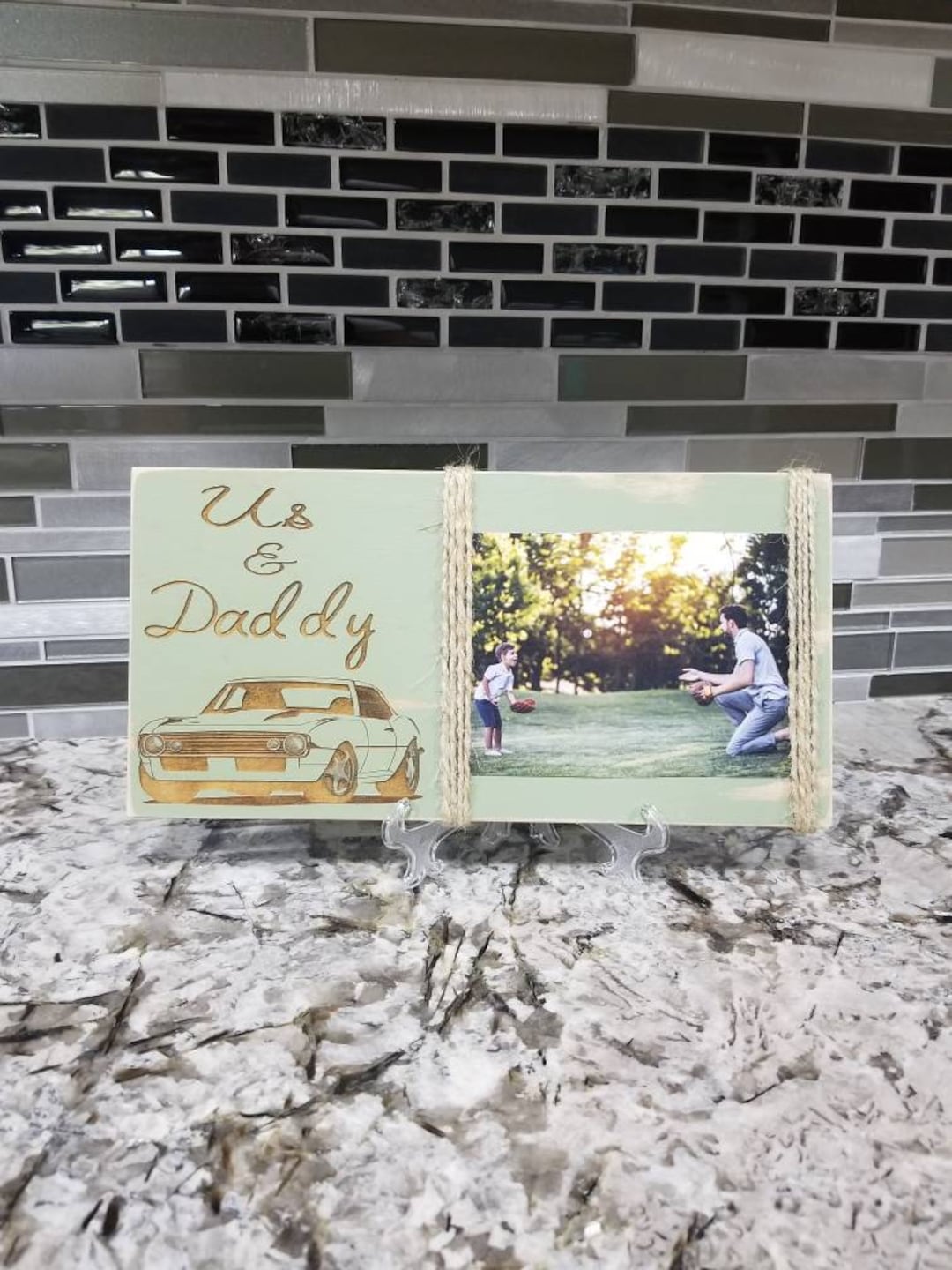 Muscle Car Picture Frame Camaro Christmas Gift for Dad Gift for Grandpa ...