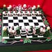 Christmas Chess Set-all Hand Painted. Santa Chess Set - Etsy
