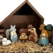 Nativity Set, Cute Nativity Set, Wooden Nativity Set, HAND PAINTED ...