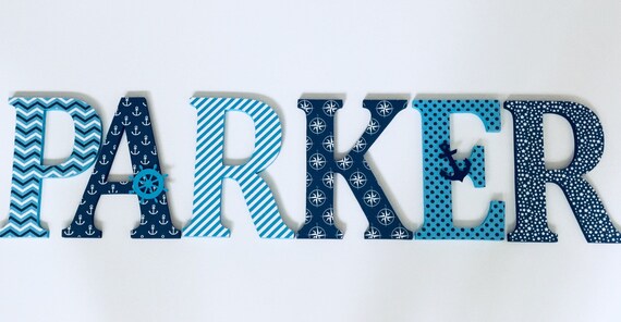 Nautical Wood Letters