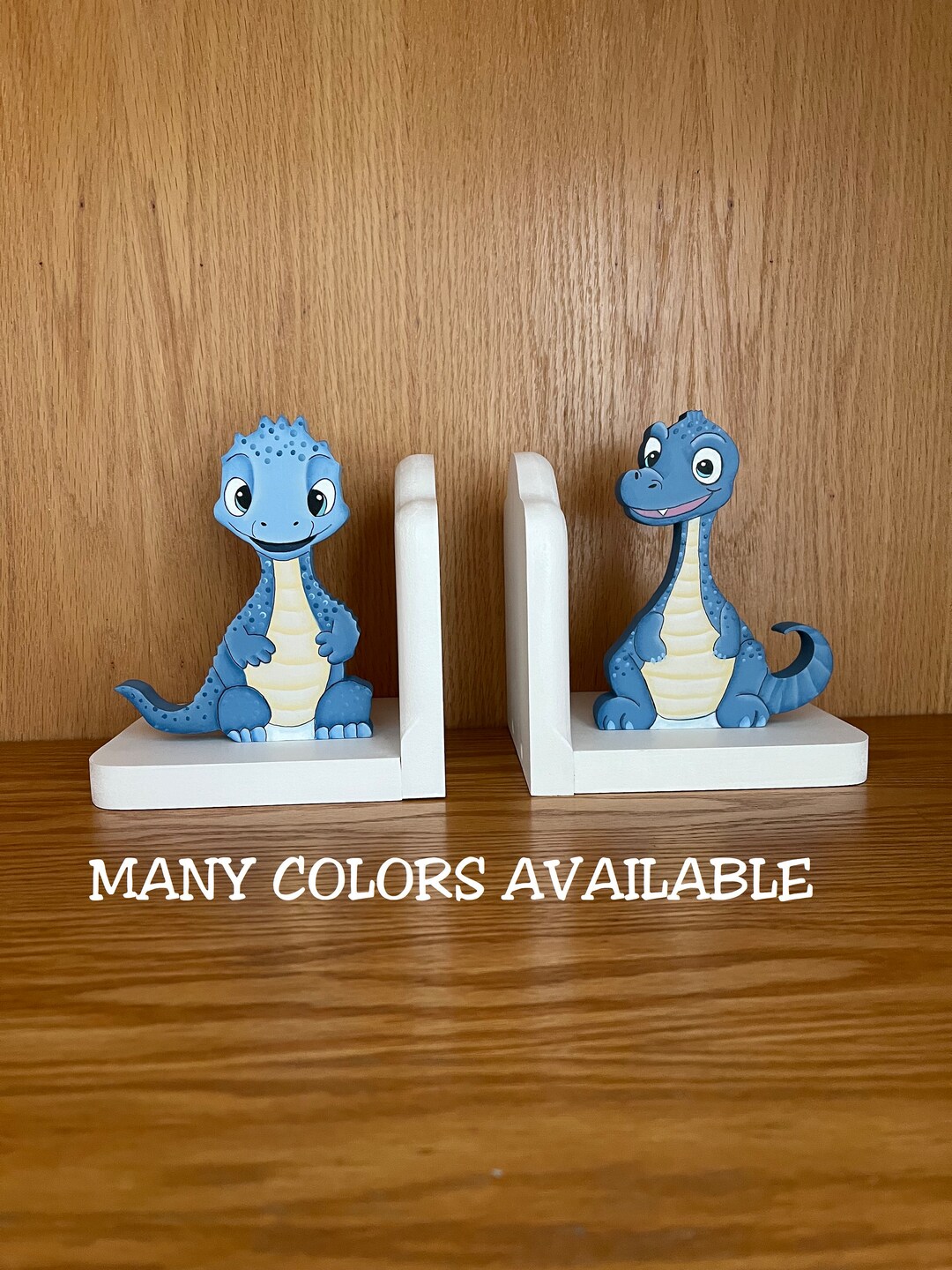 Dinosaur Bookends, Nursery Bookends, Hand Painted Bookends,many Colors ...