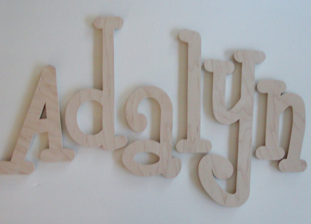 Unfinished Wood Letters: Custom Font Wall Decor (4-9 Inch) - Etsy