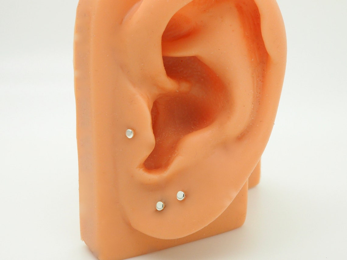 2mm Circle Earring Backless Ear Stud Helix Tragus - Etsy