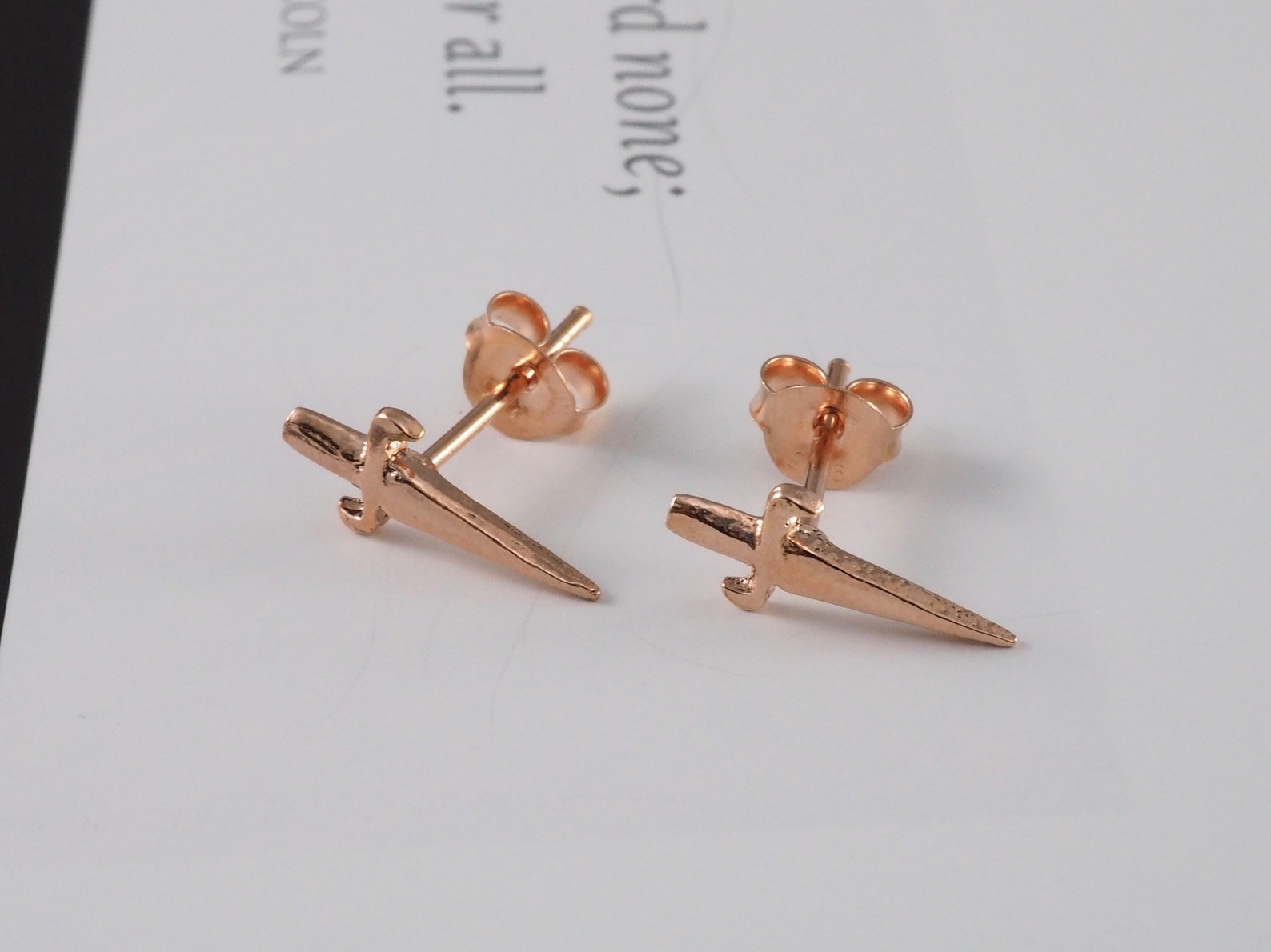 Dagger Knife Sword Cartilage Stud Earrings 925 Sterling - Etsy