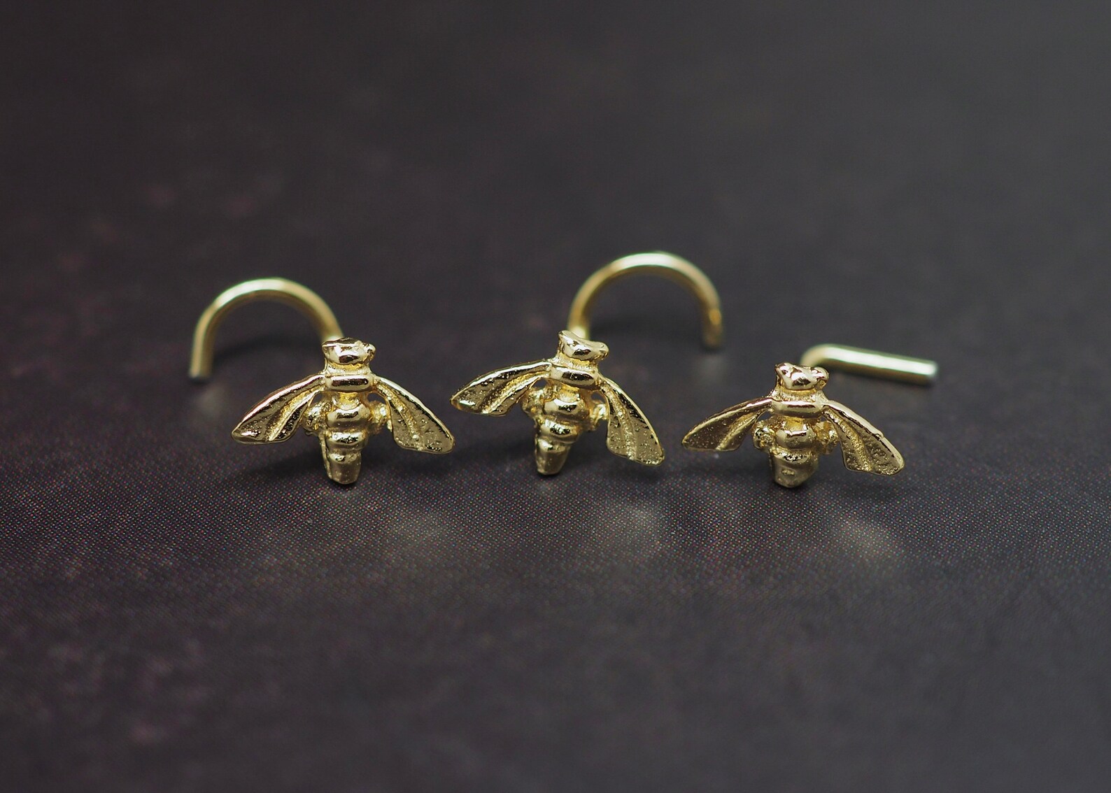 Bee Nose Stud Bumble Bee Stud 20g Silver Nose Ring Insect - Etsy