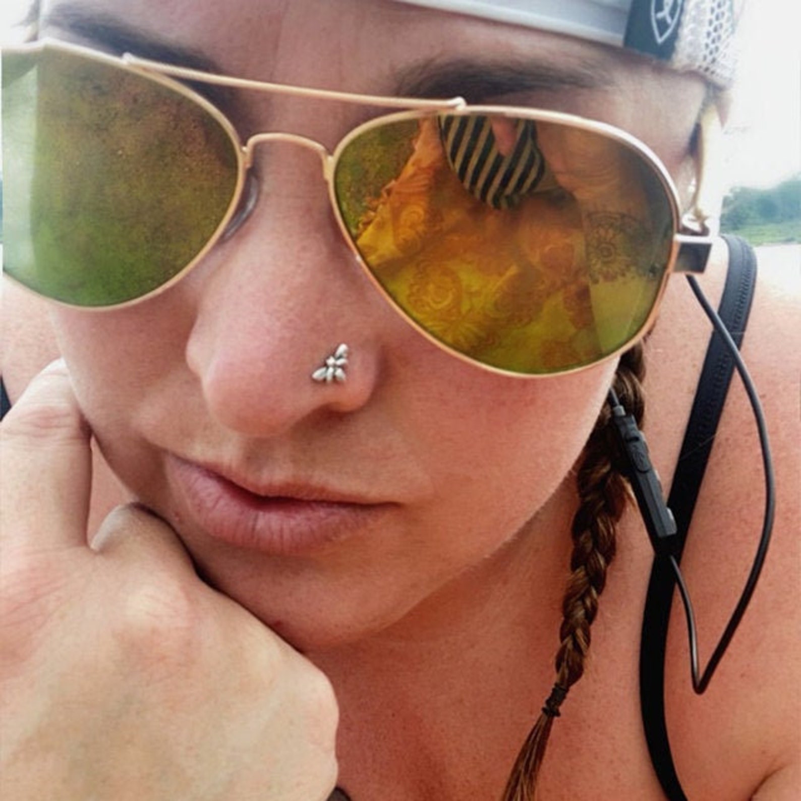 Bee Nose Stud, Silver Nose Ring, Bumble Bee, 22g, 20g, 18g, Gold, Rose ...