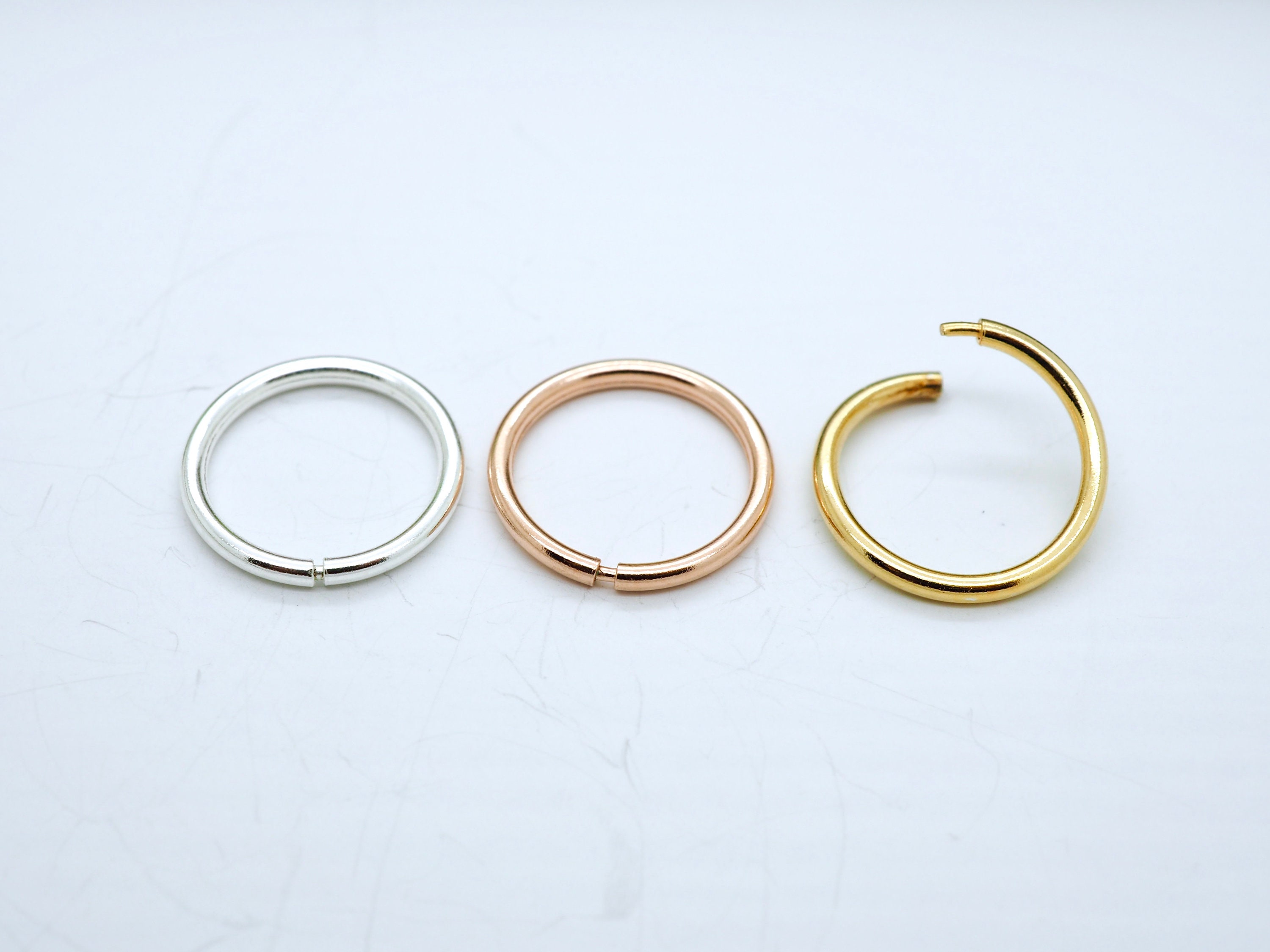 Dangle Hoop Earring Pentagram, Pentacle, Star, Piercing Endless Hoop ...