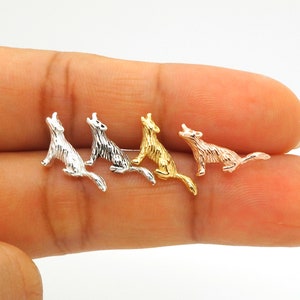 Wolf Earrings, Cartilage Ear Stud, Wolves Earrings, Twilight, Animal ...