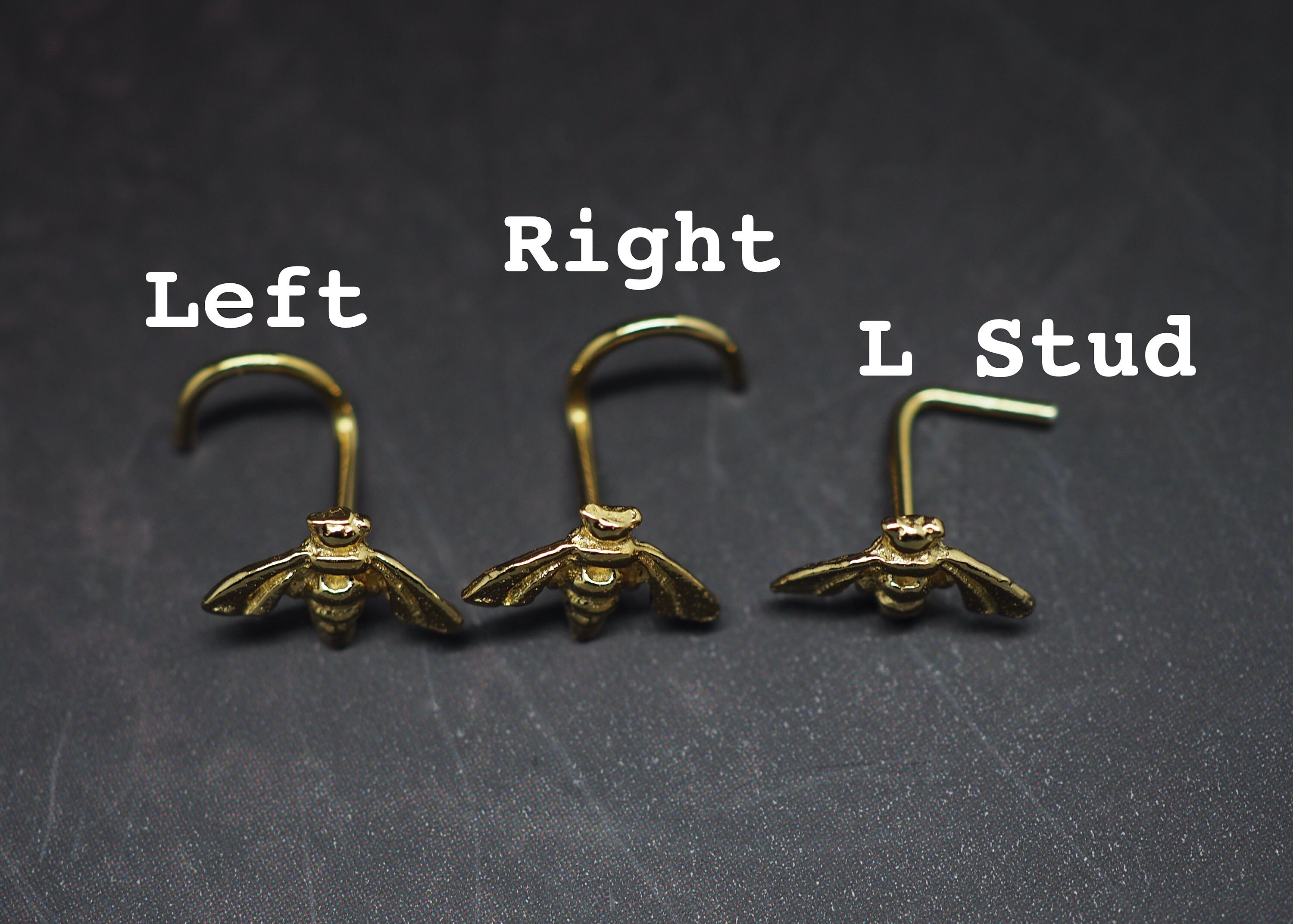 Bee Nose Stud Bumble Bee Stud 20g Silver Nose Ring Insect - Etsy