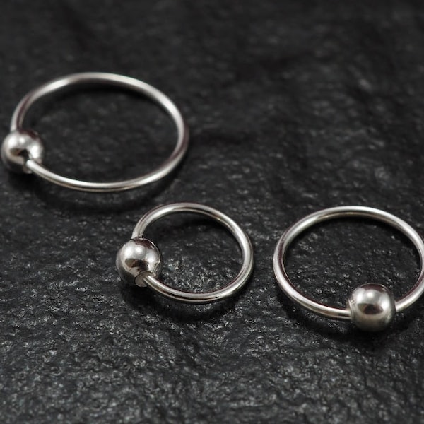 Sterling Silver Captive Earrings - Etsy