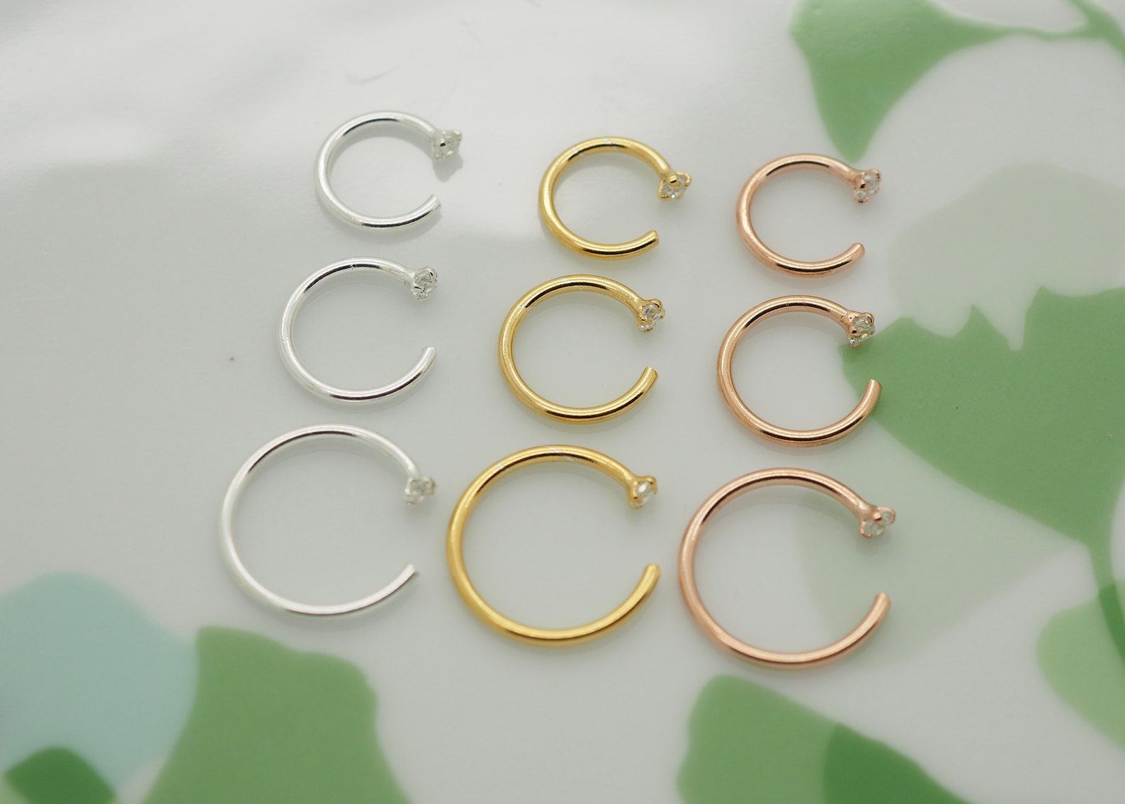 2mm CZ Diamond Hoop 18g Hug Hoop Earring Nose Hoop Huggie - Etsy Canada