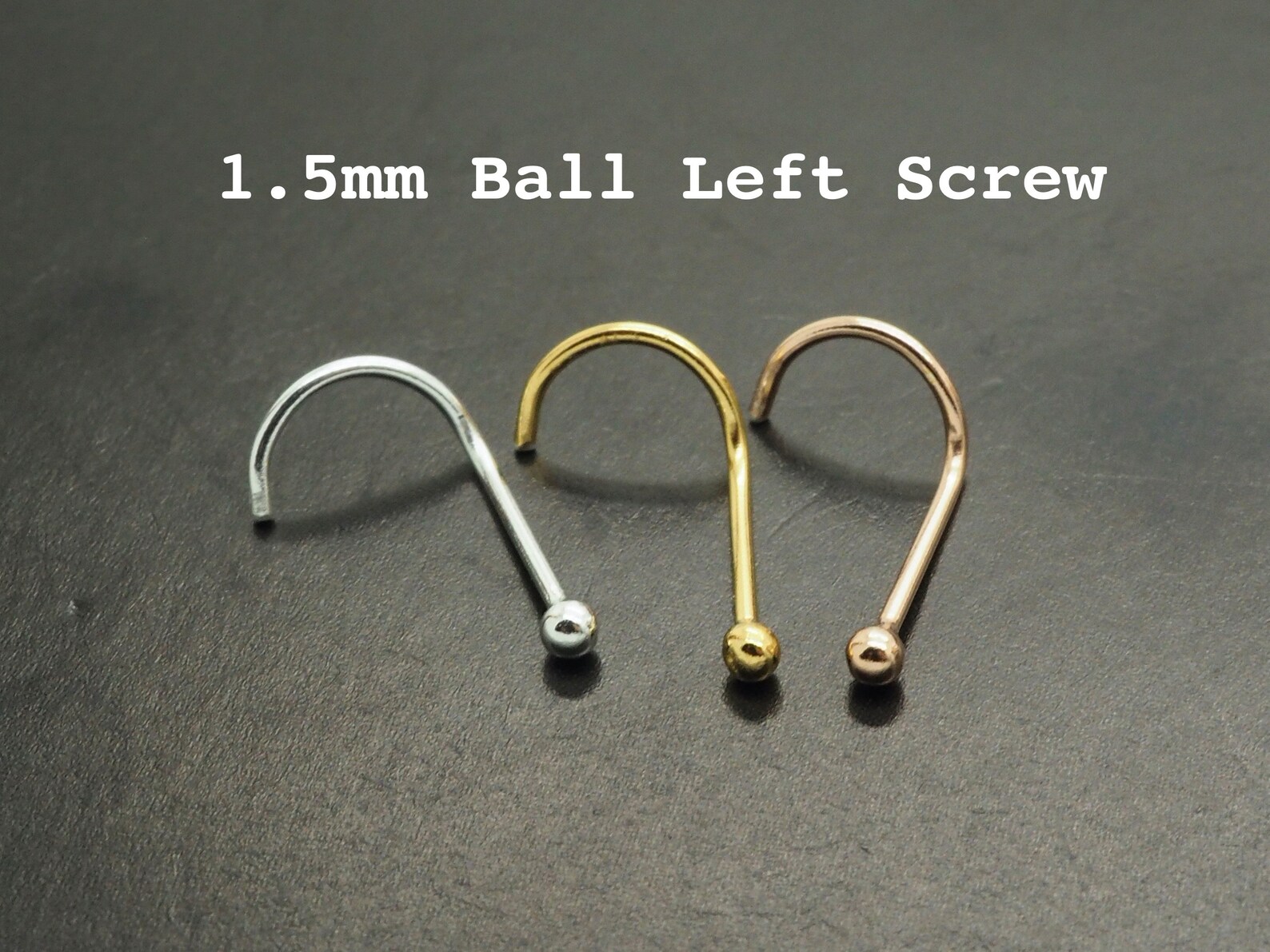 Nose Stud, Nose Ring, 1mm 1.5mm Ball Nose, Dot Nose Screw, Small Tiny ...