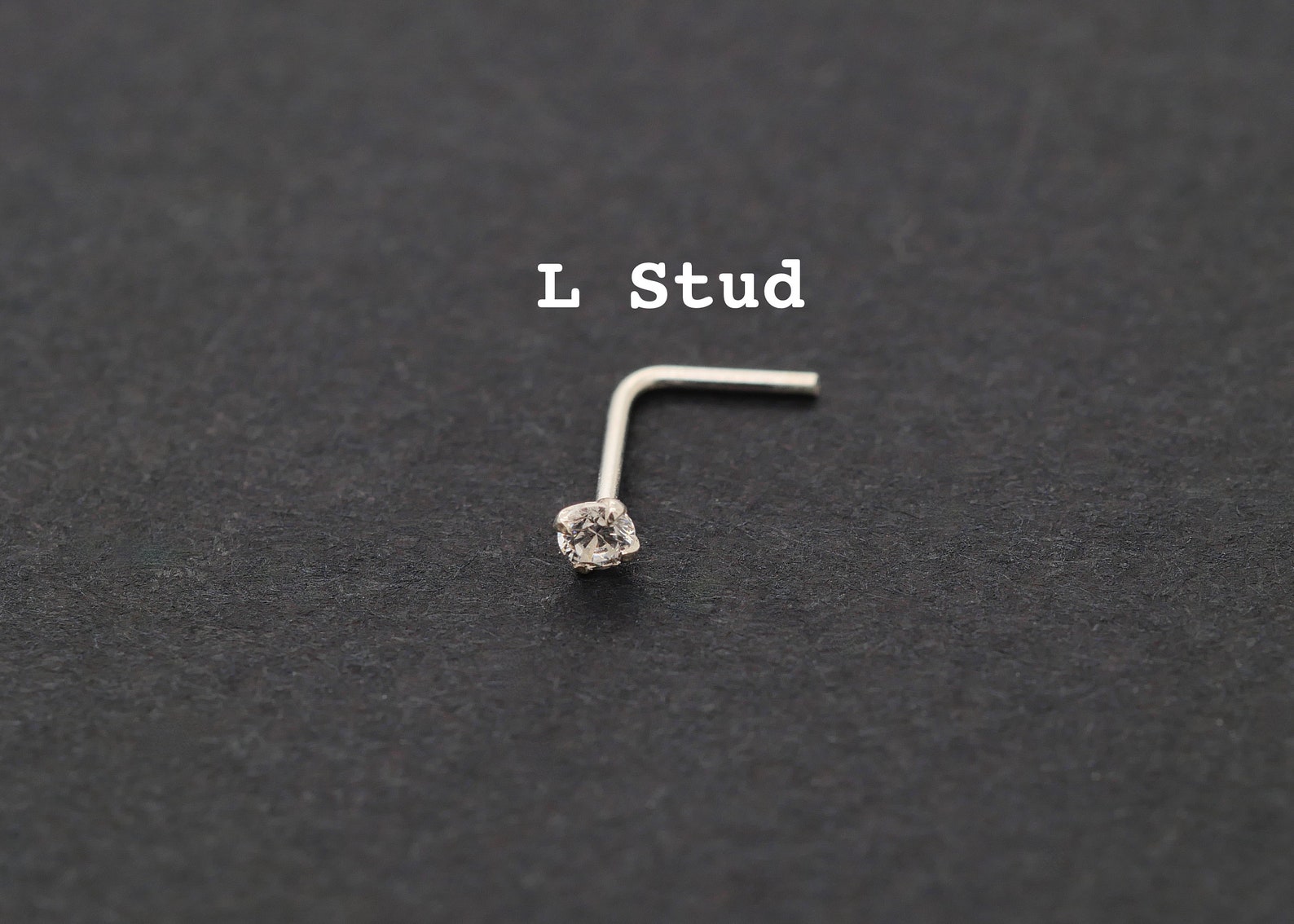 CZ Diamond Nose Stud Nose Screw Nose Ring Piercing Sterling | Etsy