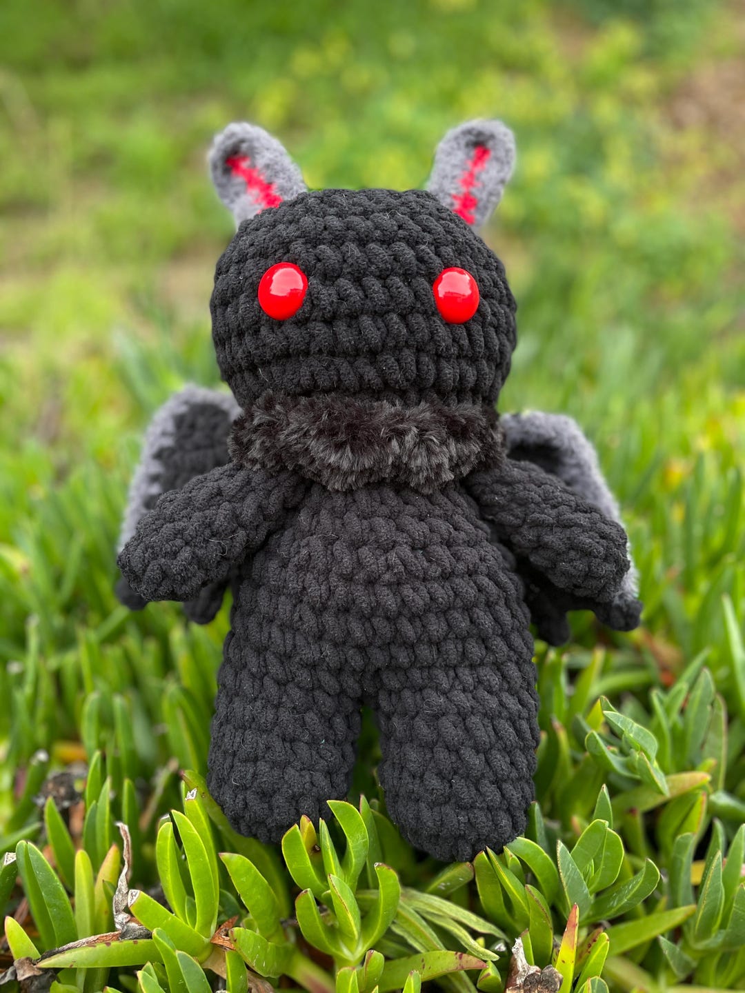 NEW! Handmade Crochet Mothman Plushie | Stuffed Animal | Super Soft ...