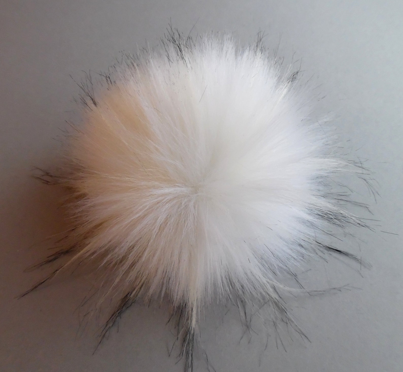 Size M XL Cream White Black Flecked Faux Fur Pom Pom 5 - Etsy