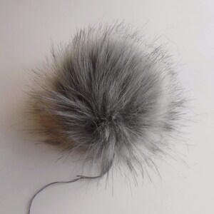 Size S-XXL ( Neutral Grey ) Faux Fur Pom Pom 4.5-7" Inches /11- 18 Cm ...