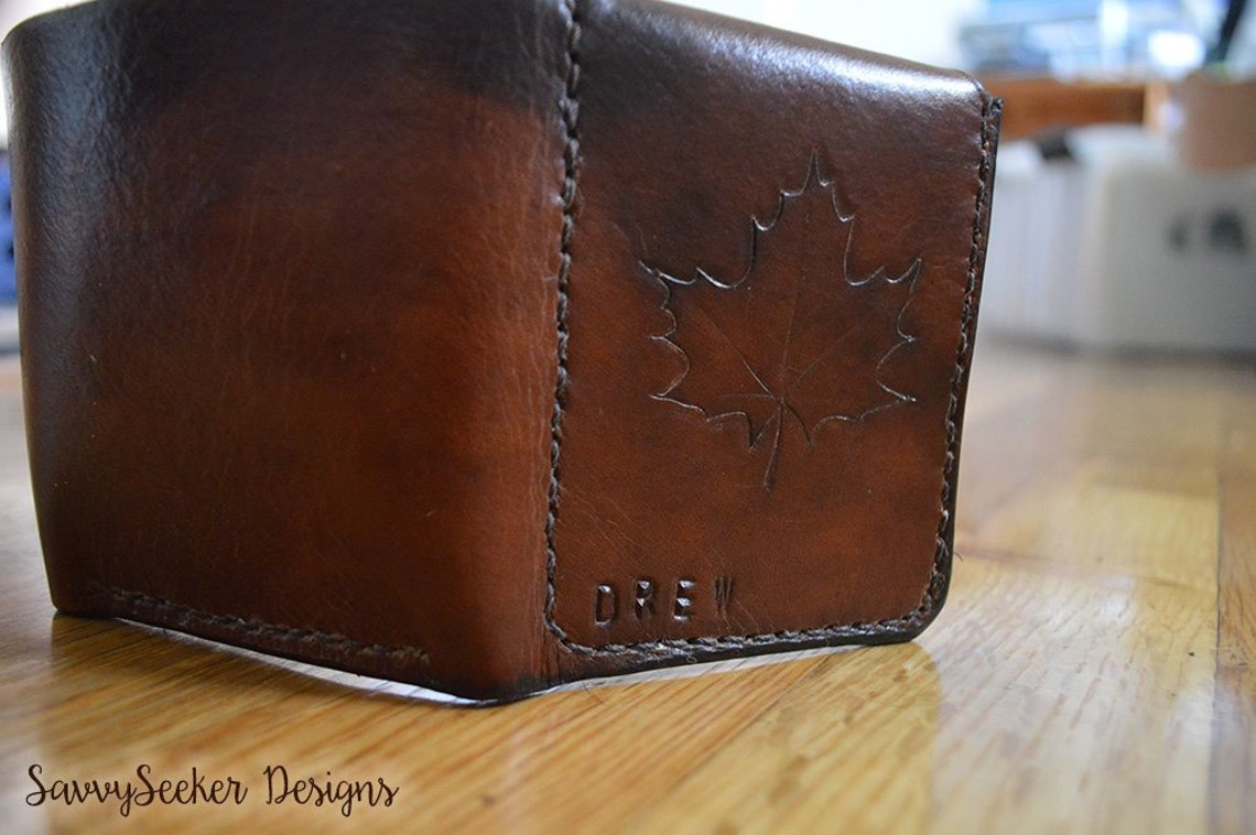 Walter Mitty Wallet, Custom Leather Tri-fold Wallet, Personalize Front ...
