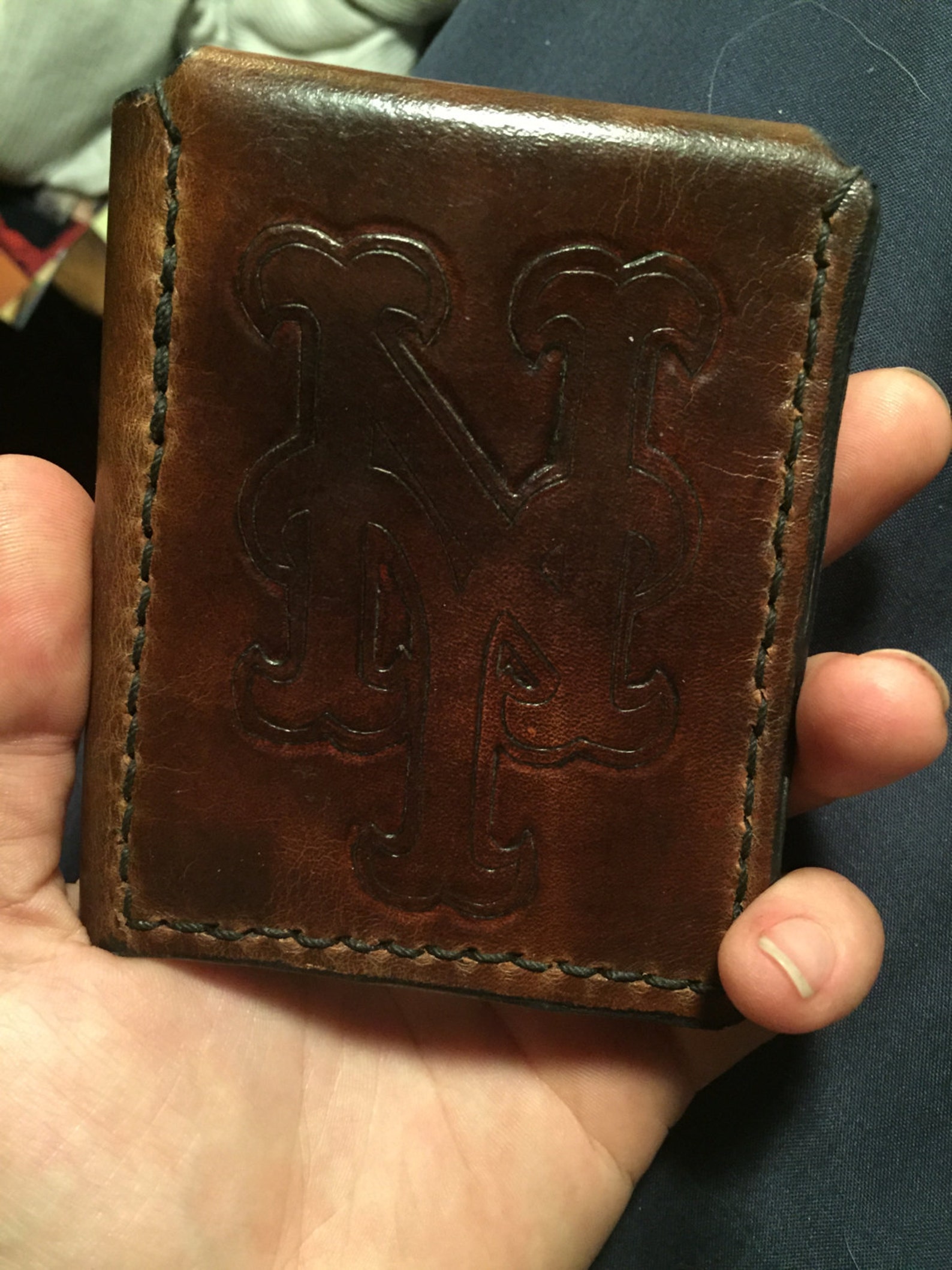 Walter Mitty Wallet, Custom Leather Tri-fold Wallet, Personalize Front ...