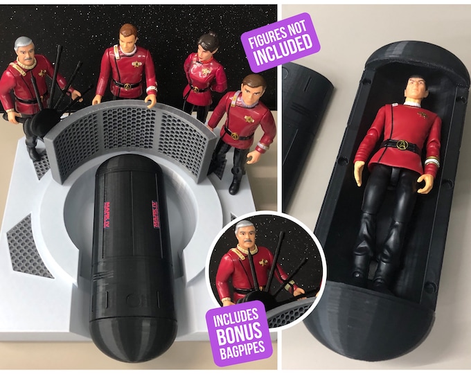 Star Trek II Mark 4 Torpedo Bay Pad Showcase Display Spock Coffin the ...