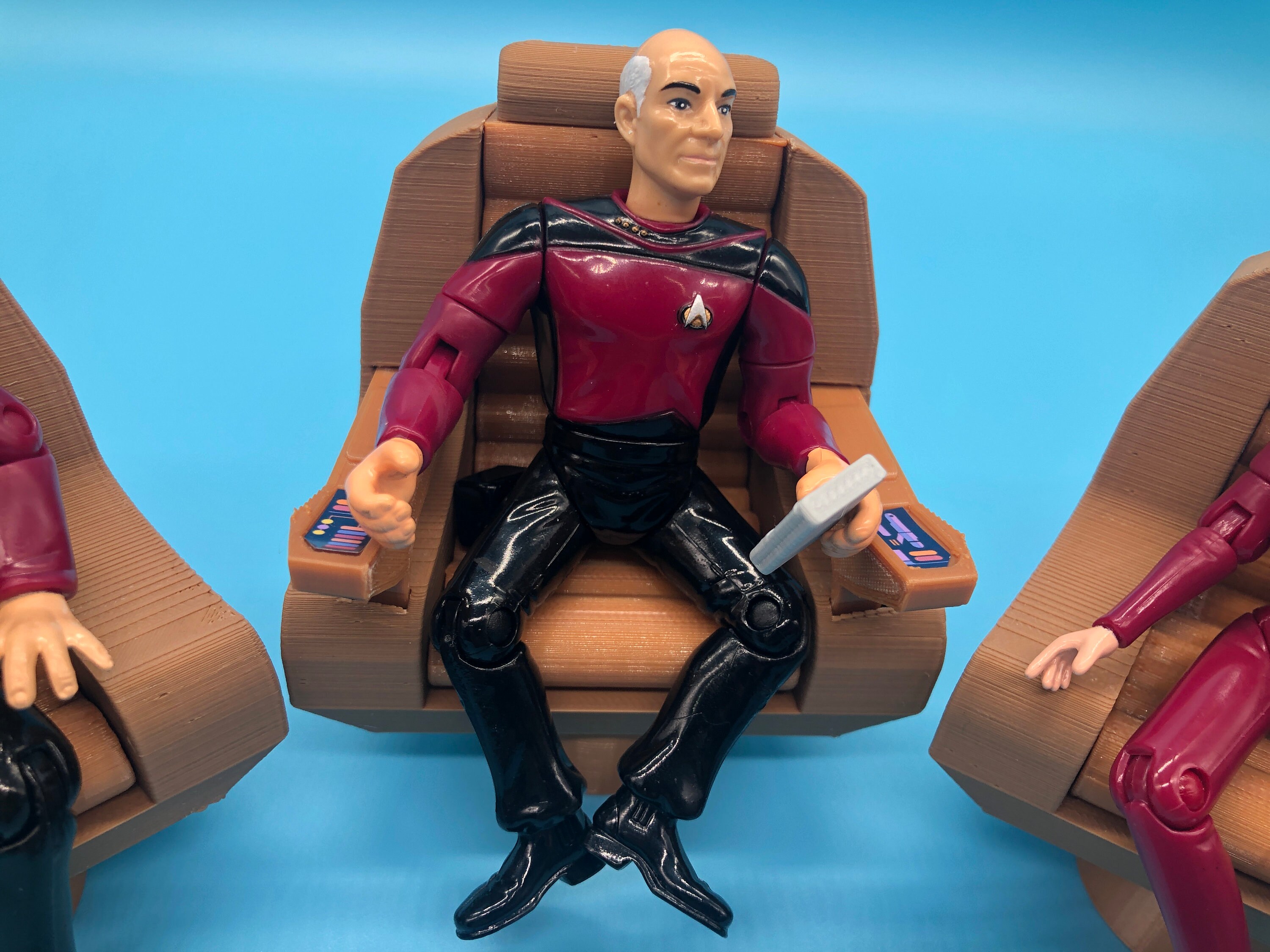 Toys 3 Star Trek Chairs Command Chair 2 officer side chairs 2.5 Scale ...