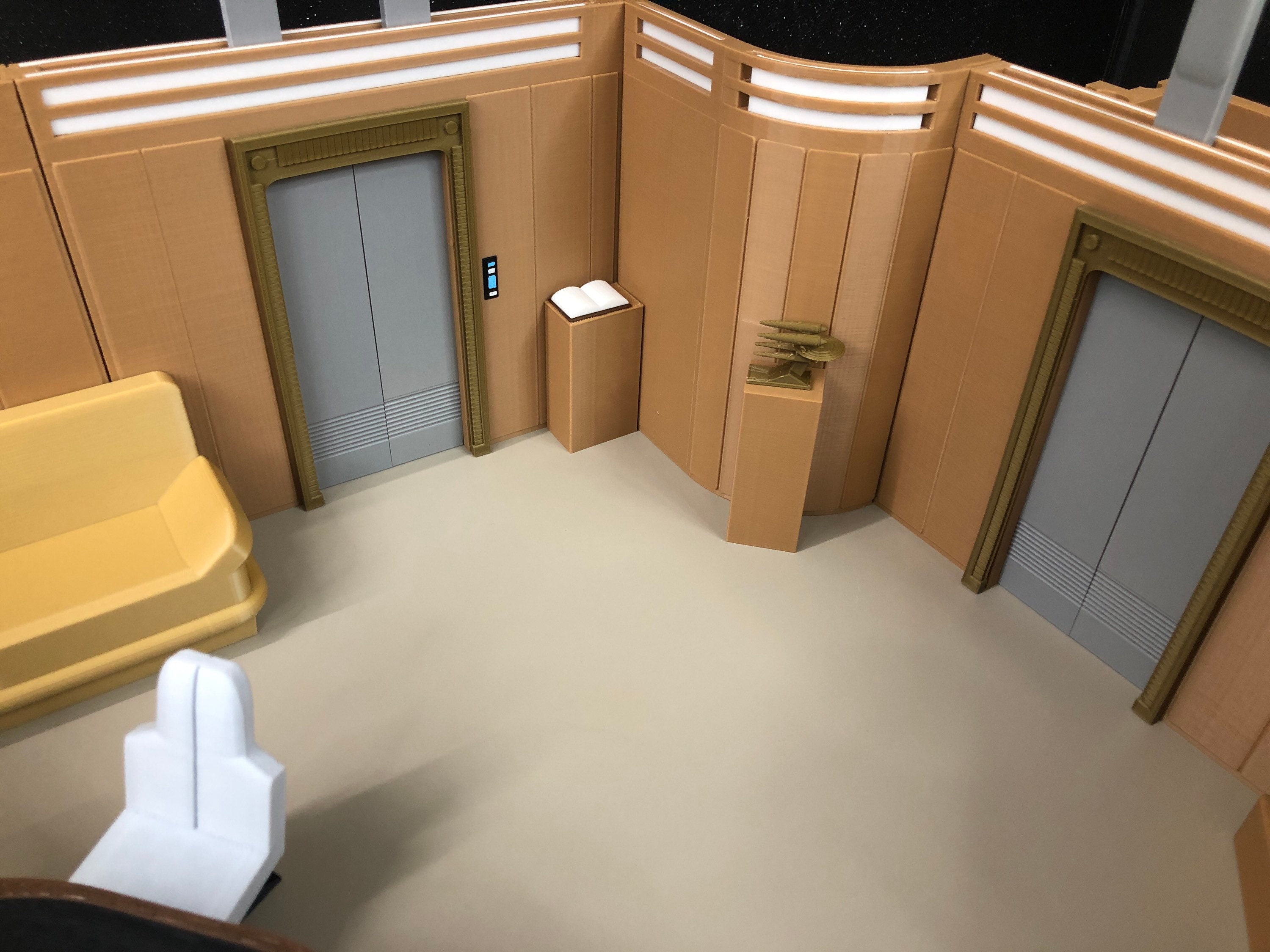 TNG Picard's Complete Ready Room 2 Chairs Back Drop Walls - Etsy Canada