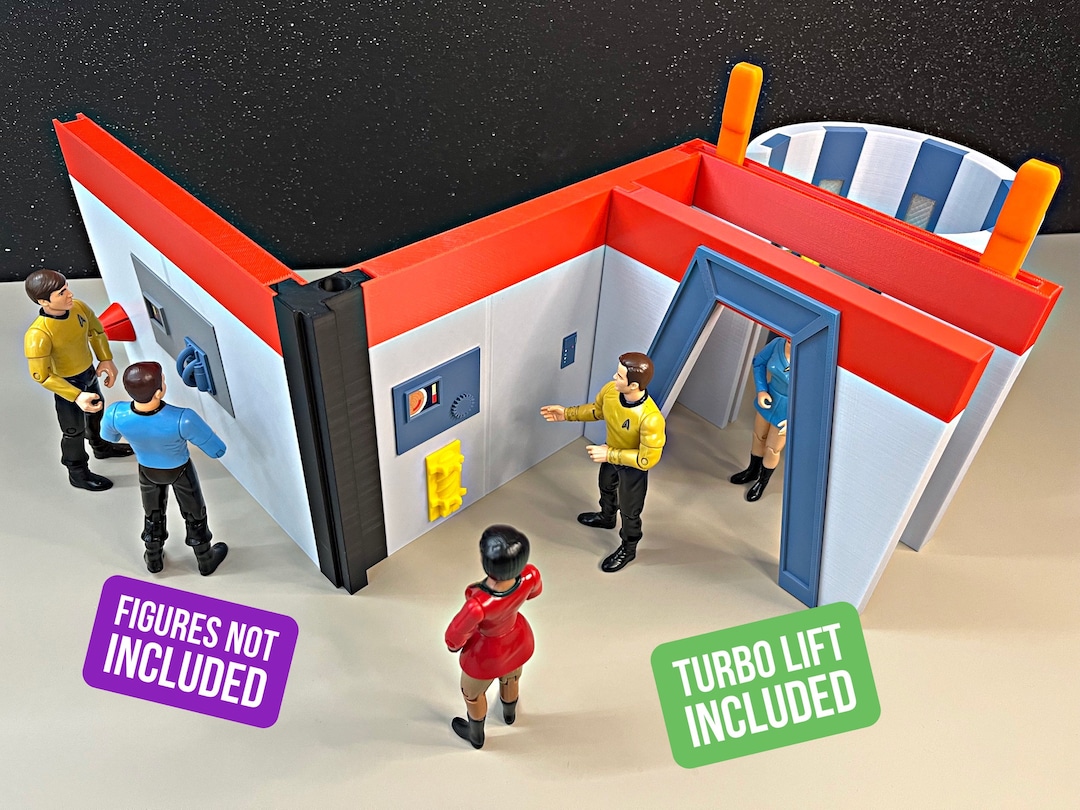 Star Trek TOS Super Deluxe Corridor Playset With Turbo Lift Enterprise ...