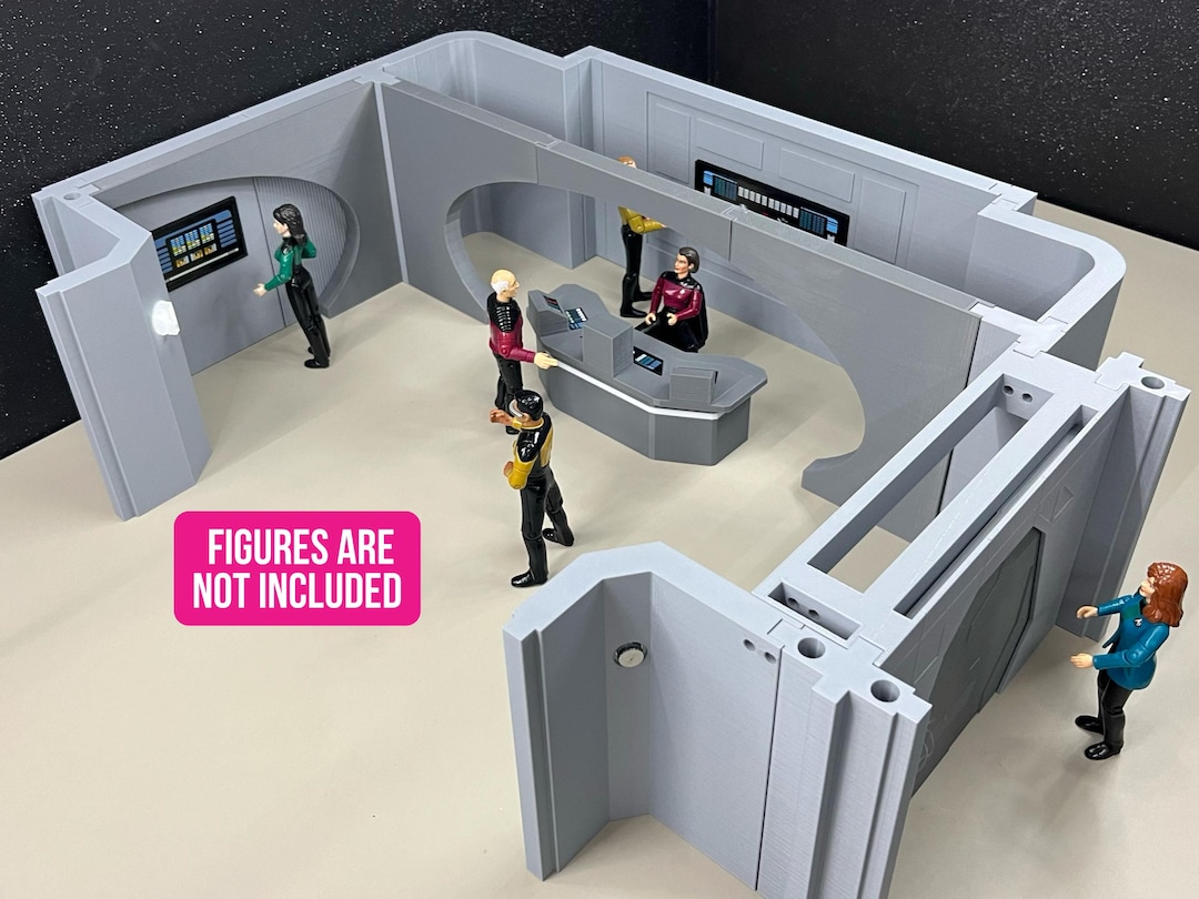Star Trek TNG Brig Playset: Security Station & Entrance, Custom Modular ...